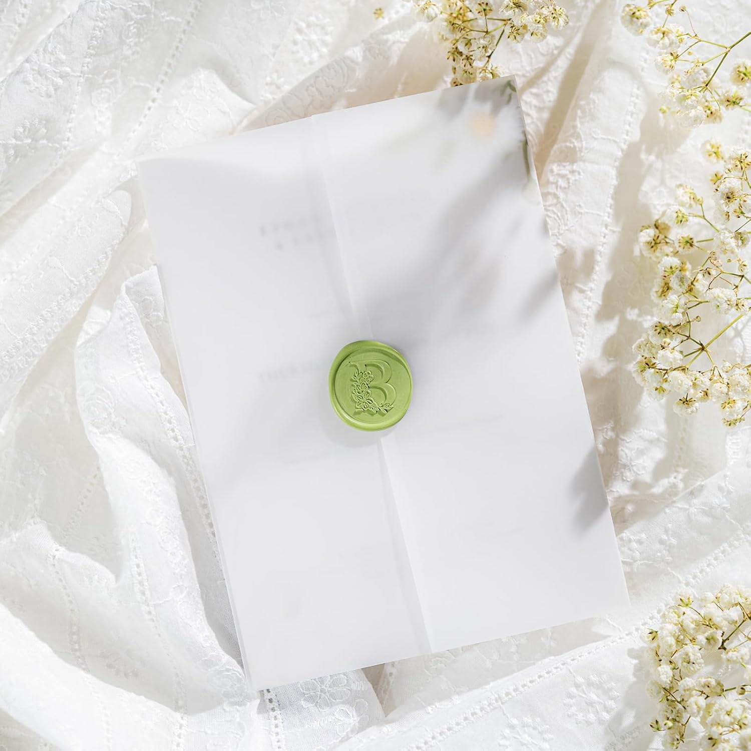 CCOCC 120 Pack Pre-Folded Vellum Jackets for 5X7 Invitations,Luxury ...