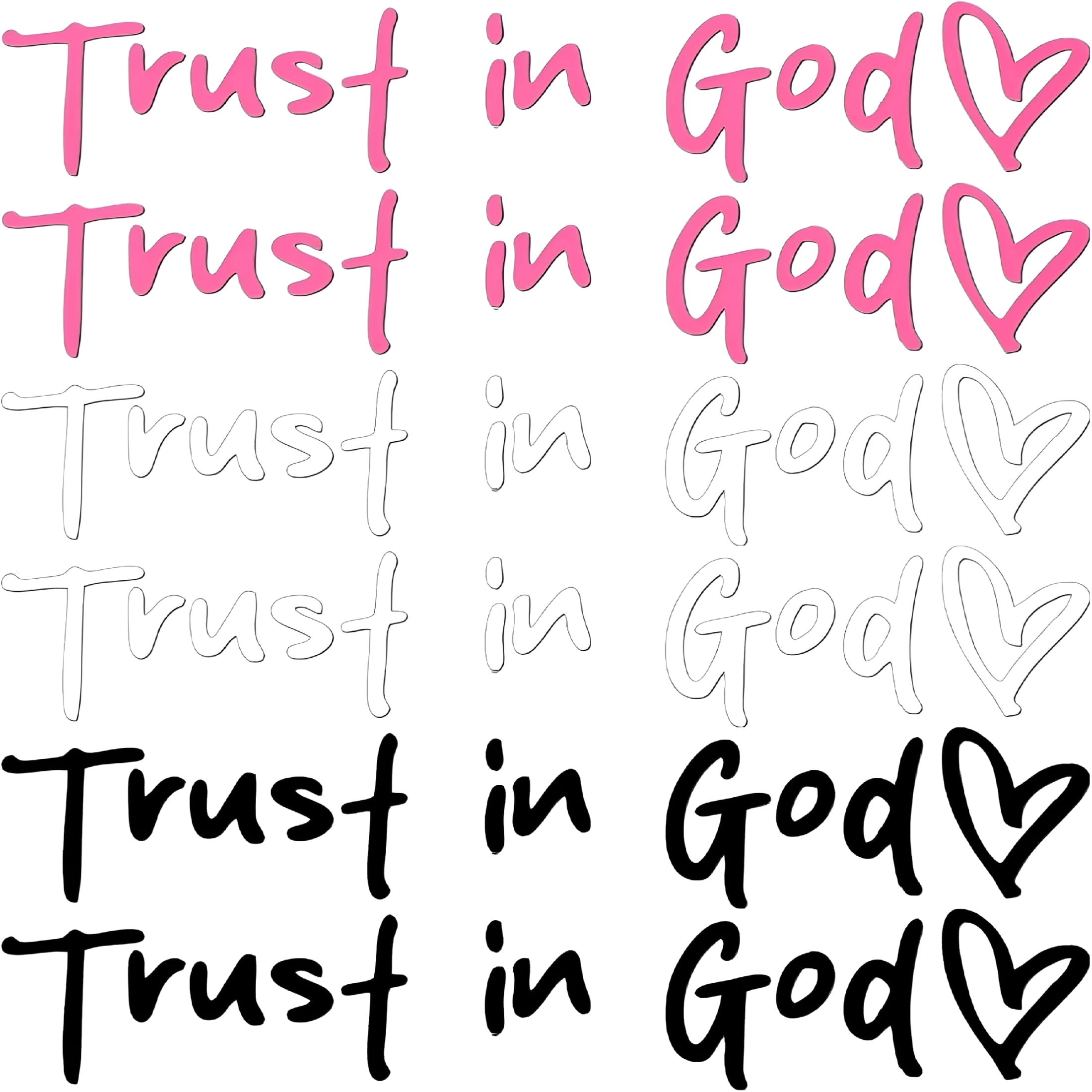 CCOCC 12PCS Trust in God Rearview Mirror Decal,Clear Decals For Cars ...