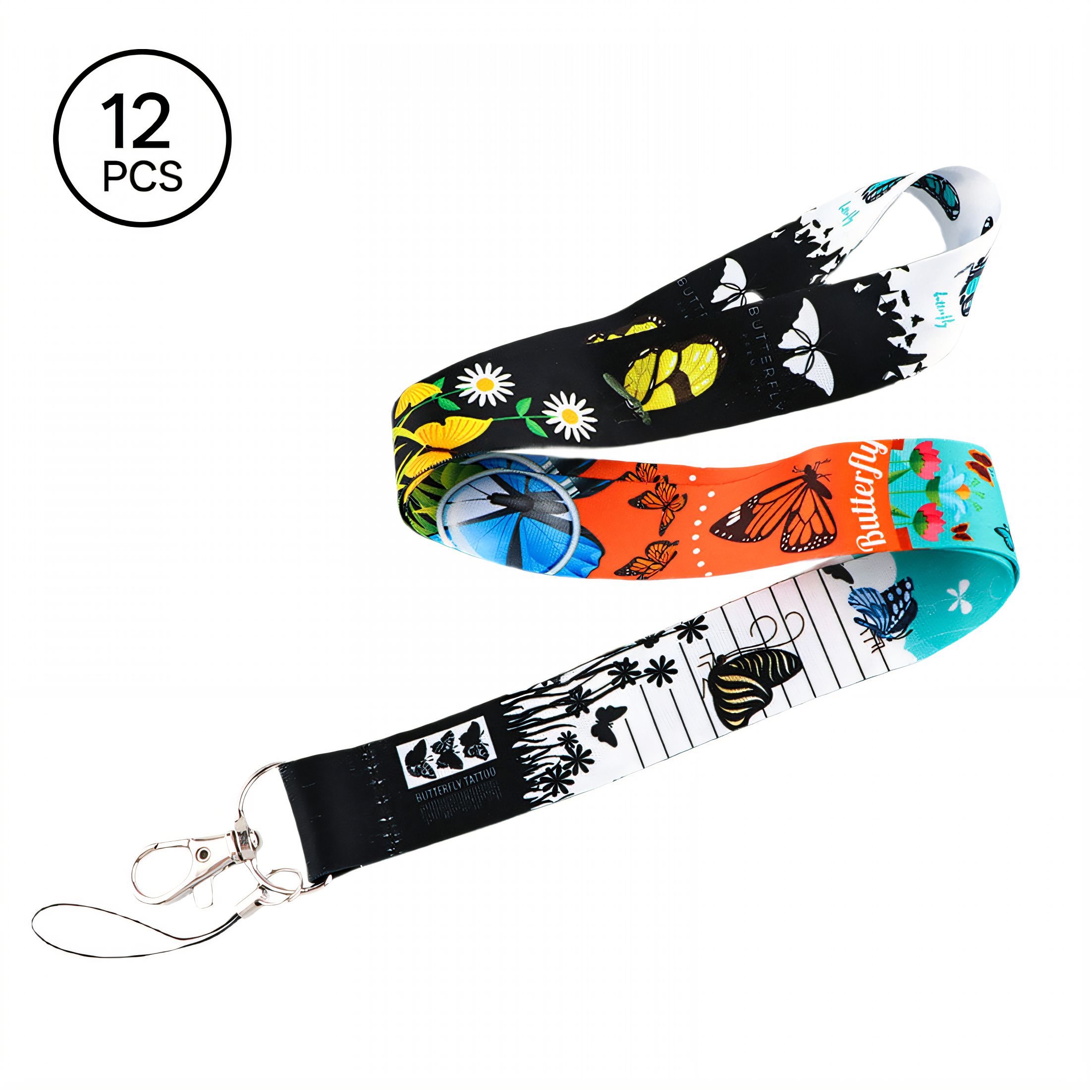 CCOCC 12Pcs Lanyards for Id Badges,Quick Detach Teacher Lanyard,Spiral ...