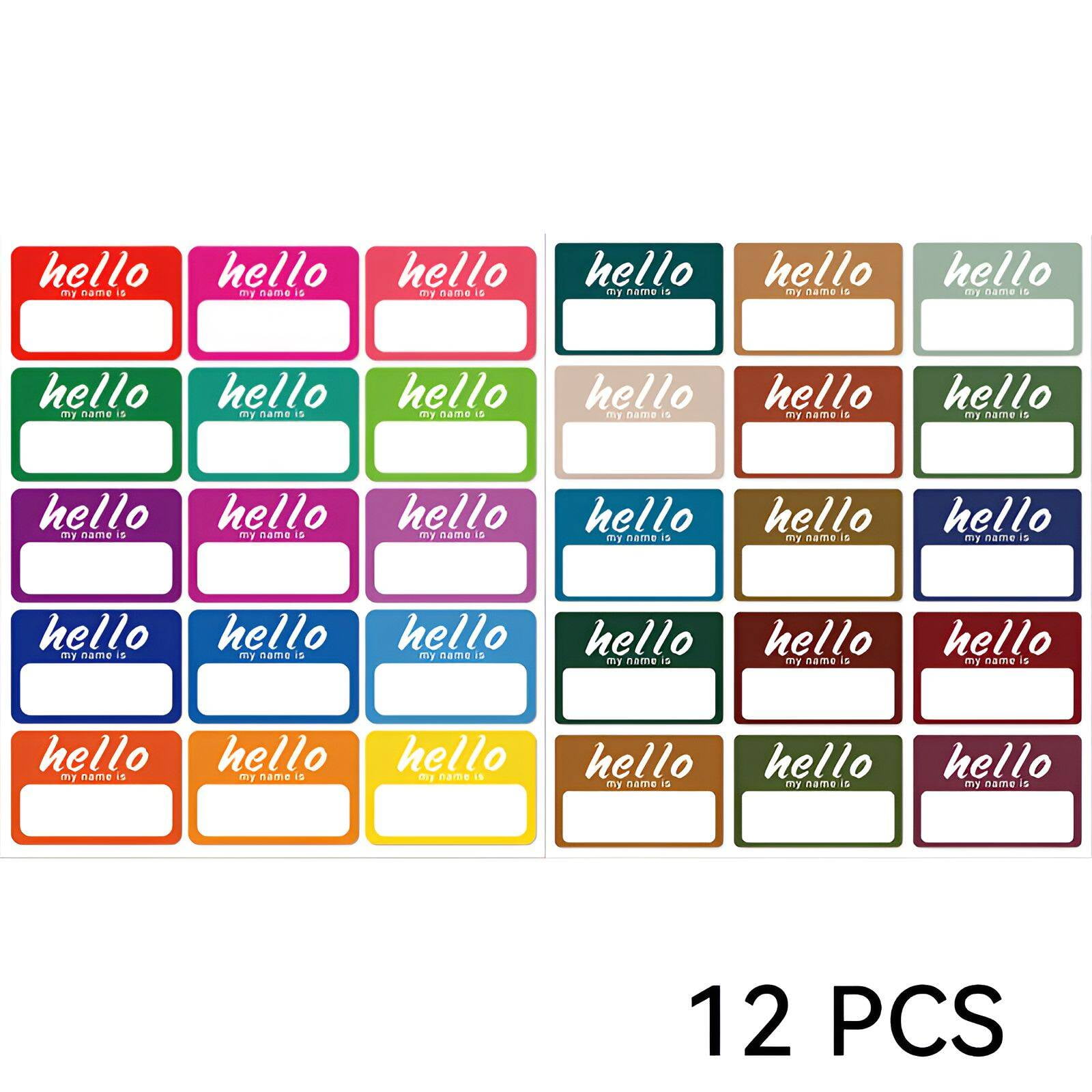 CCOCC 12Pcs Name Tags,Clear Labels Sticker Labels,Quick Application ...