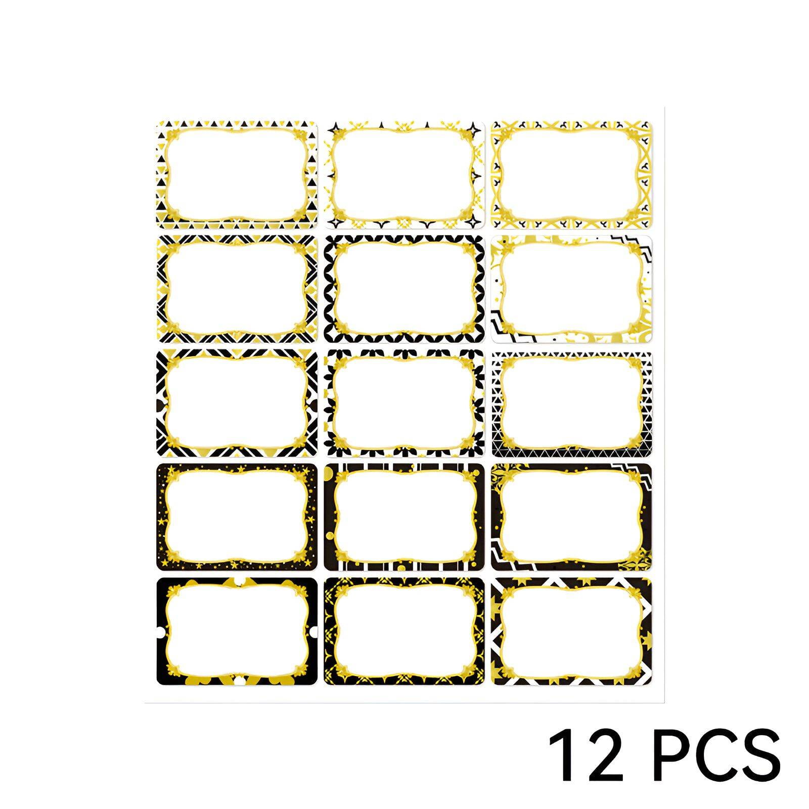 CCOCC 12Pcs Name Tags,Rainbow Design Sticker Labels,Personalized Labels ...