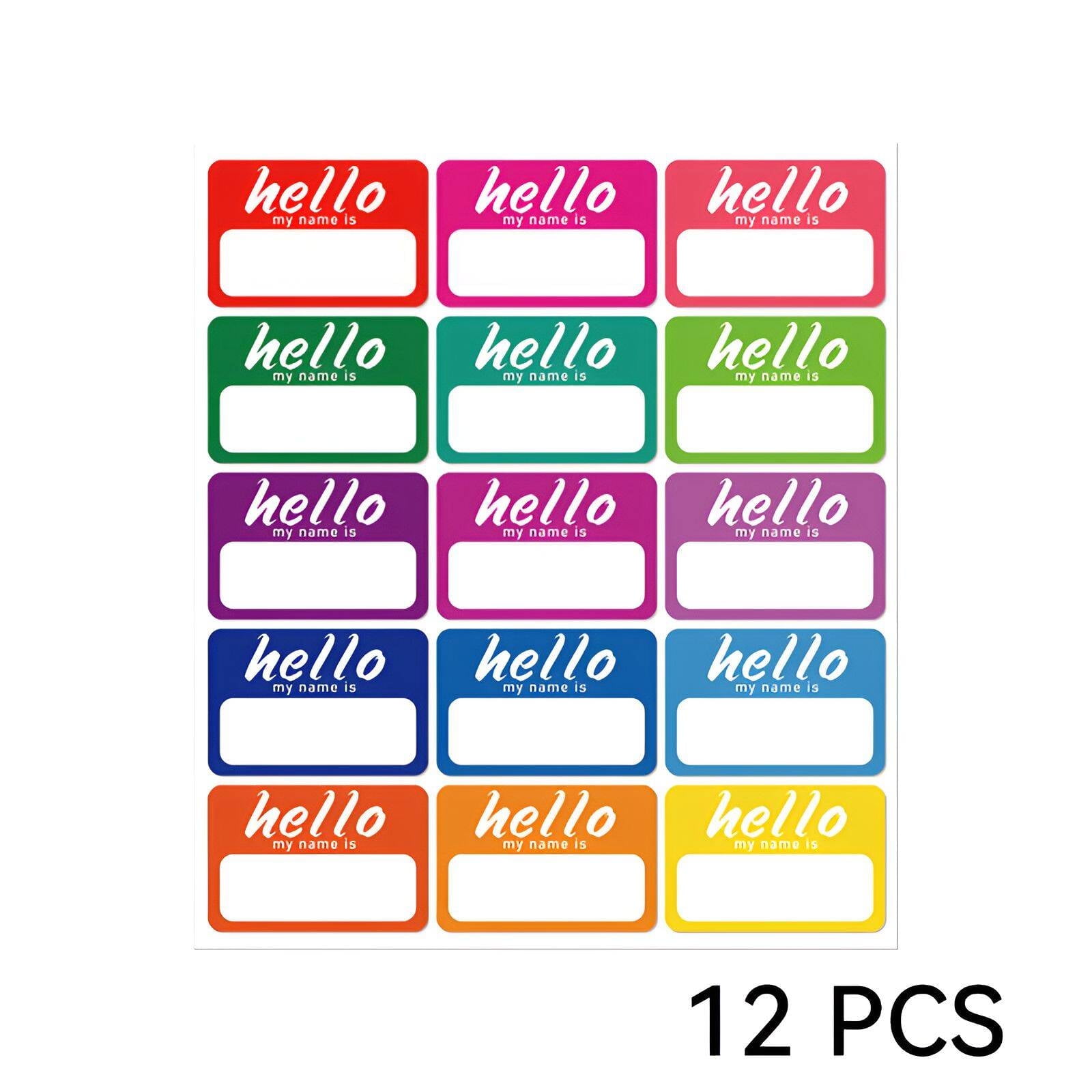 CCOCC 12Pcs Name Tags,Writable Stickers Sticker Labels,Versatile Use ...