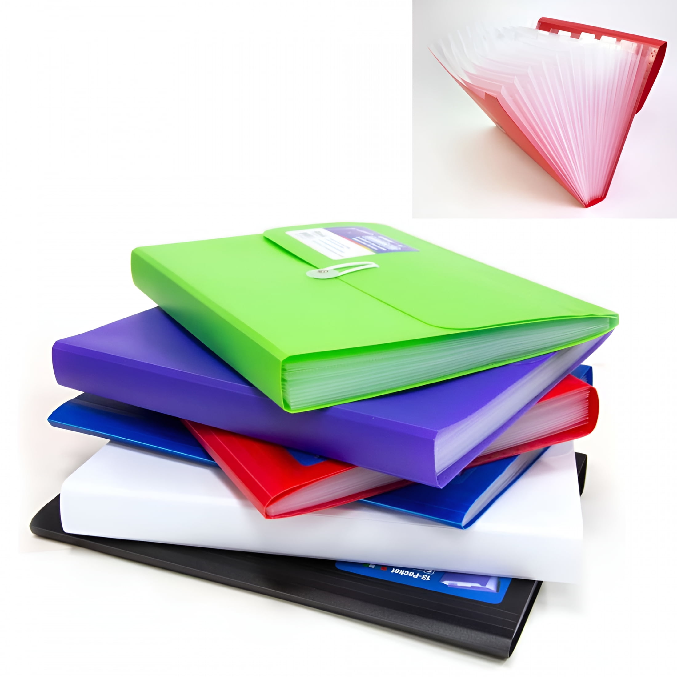 CCOCC 13 Pocket Folder Poly File Expanding Document Accordion Organizer ...