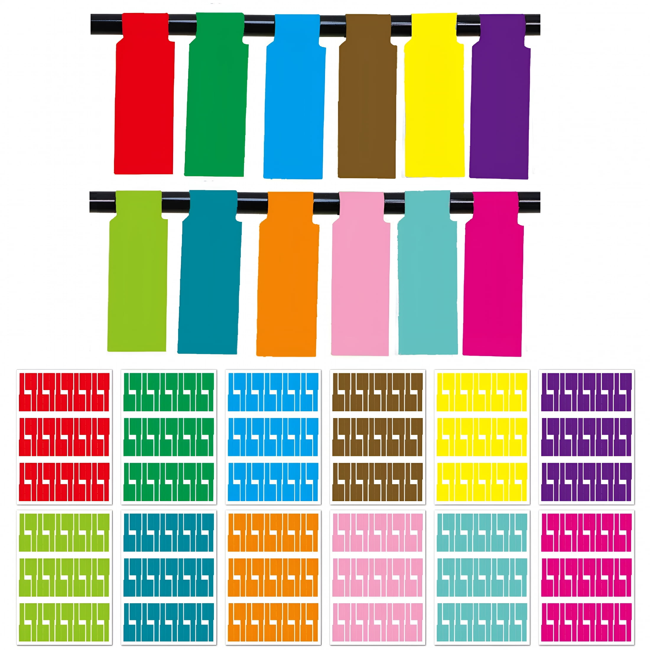 CCOCC 14 Sheets of Wire Labels Cable Labels Adhesive Cable Tags ...