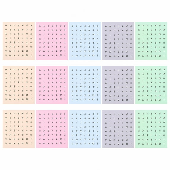 CCOCC 15 Sheets of Scrapbook Alphabet Stickers Decorative Alphabet ...