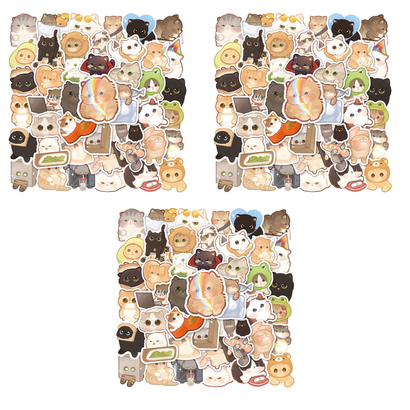 CCOCC 150 Pcs Cat Stickers,Fun Cat Design Travel Stickers,Water ...