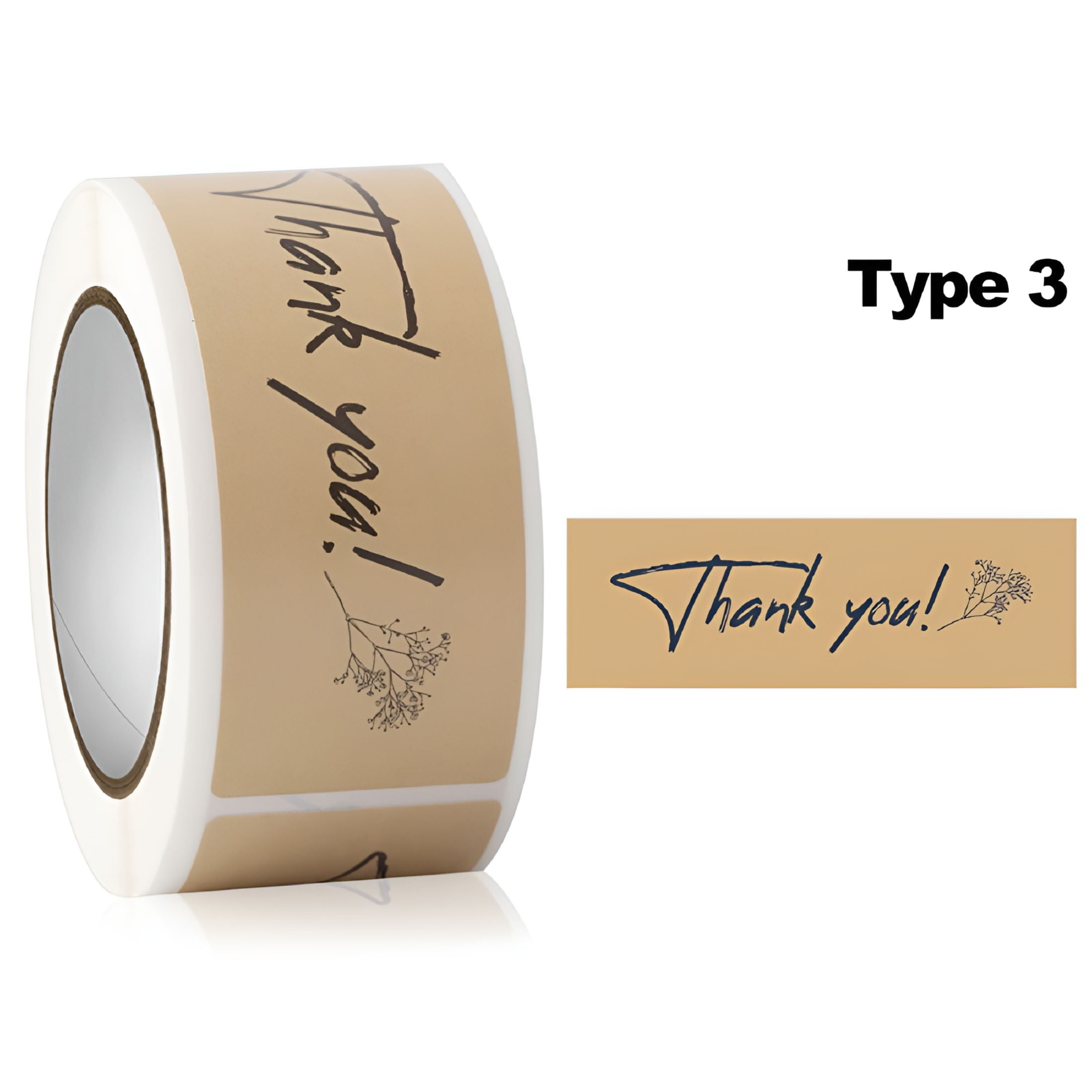 CCOCC 150PCS Rectangle Package Decoration Stationery Thank You Stickers ...