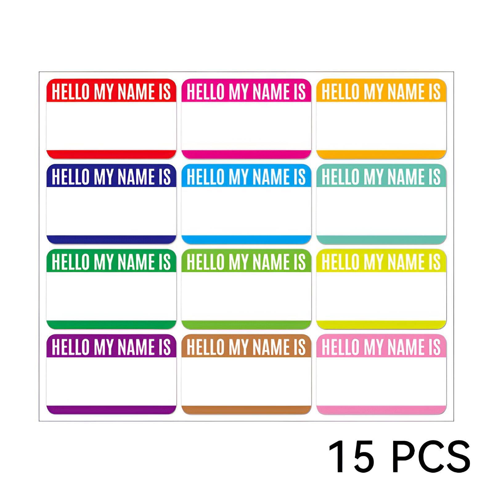 CCOCC 15Pcs Name Tags,Writable Surface Sticker Labels,Easy Marking Name ...