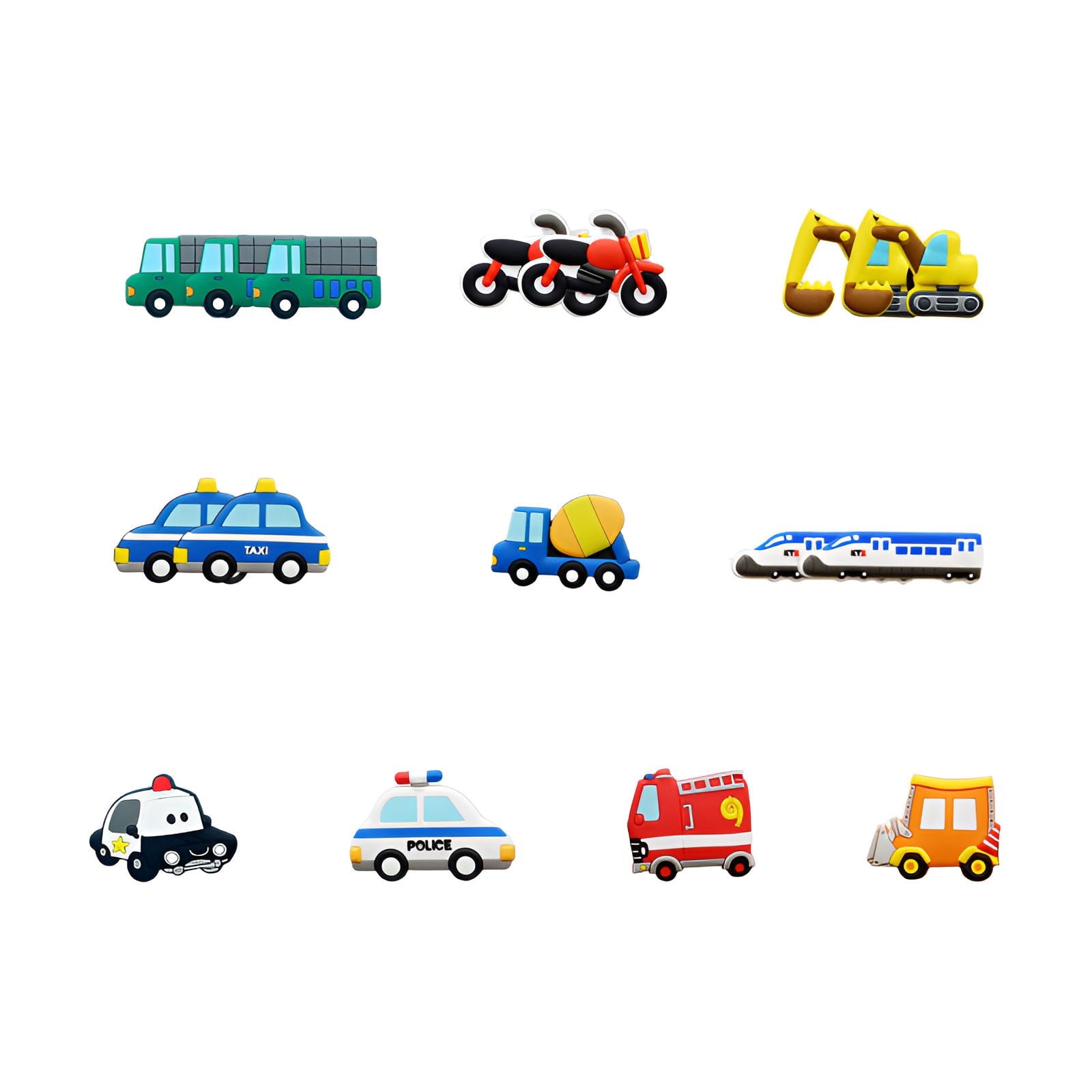 CCOCC 16Pcs Fridge Magnets,Cartoon Transportation Design Refrigerator ...