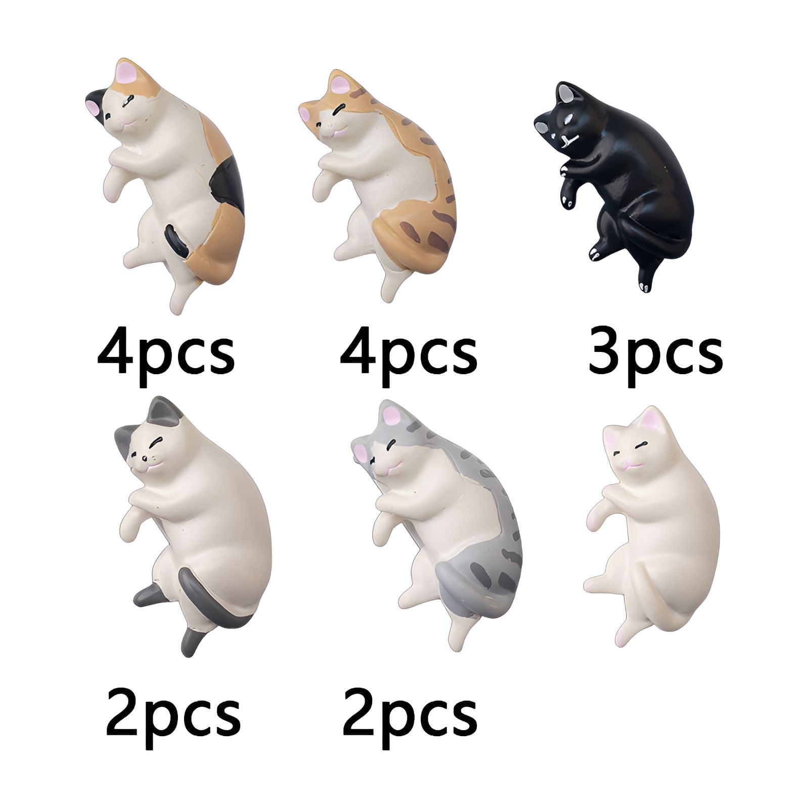 CCOCC 16Pcs Fridge Magnets,Sleeping Cat Cute Magnets,Refrigerator ...