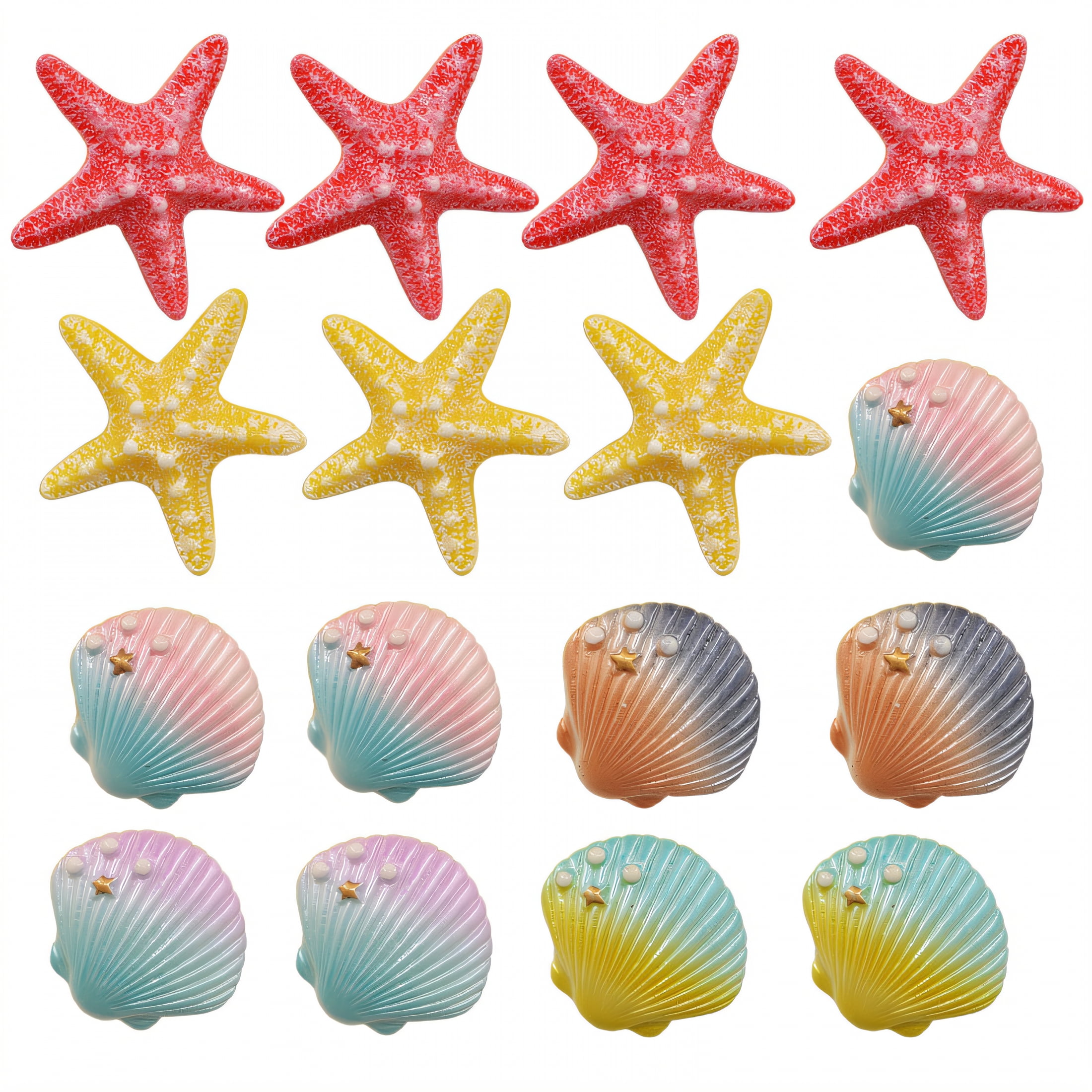CCOCC 16Pcs Fridge Magnets,Door Magnets,Starfish Shells Refrigerator ...