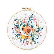 Leisure Arts Kit Embroidery 8" Green Fields Embroidery Kit - Walmart.com