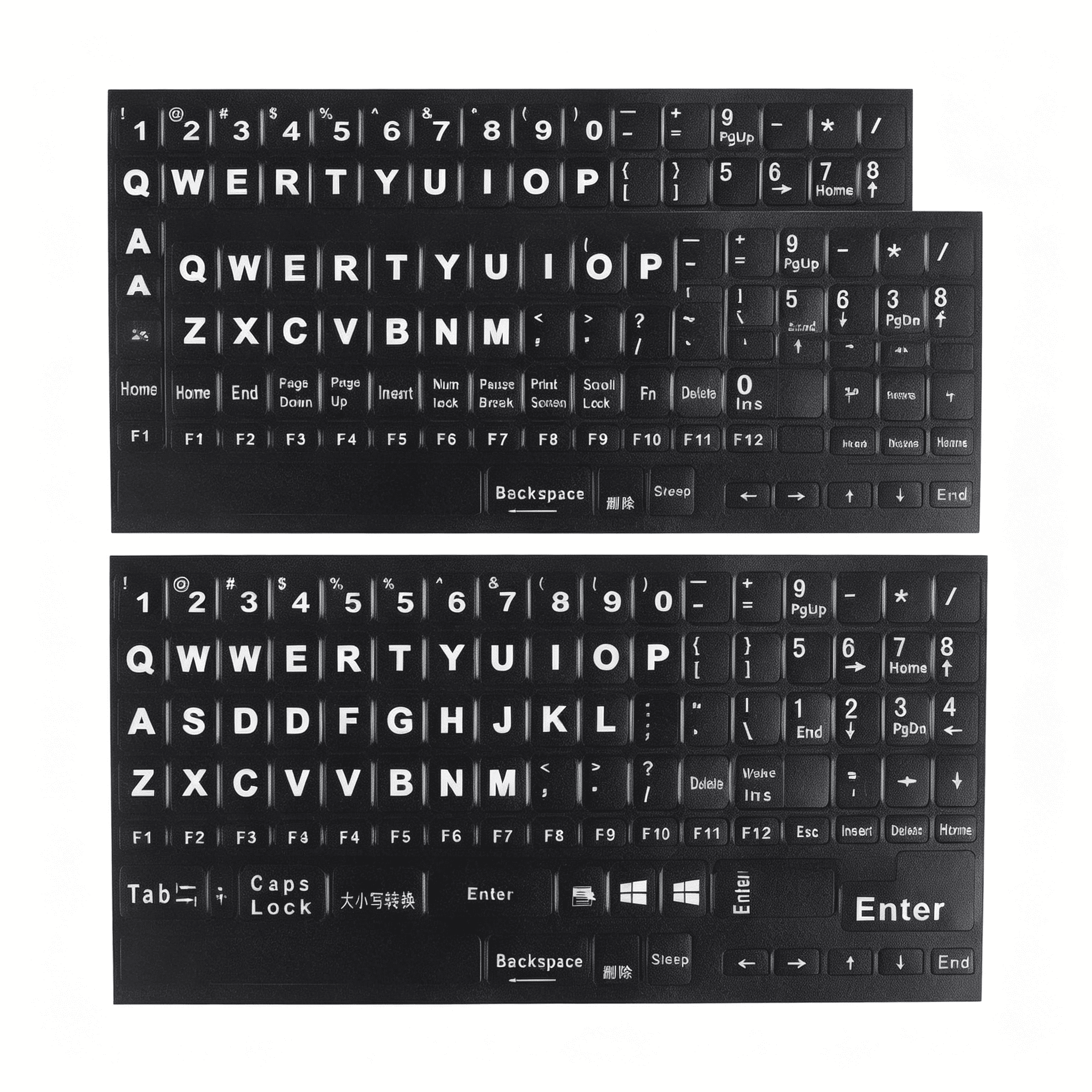 CCOCC 2 Pack English Keyboard Stickers Big Letter Full Set(120 Pcs ...