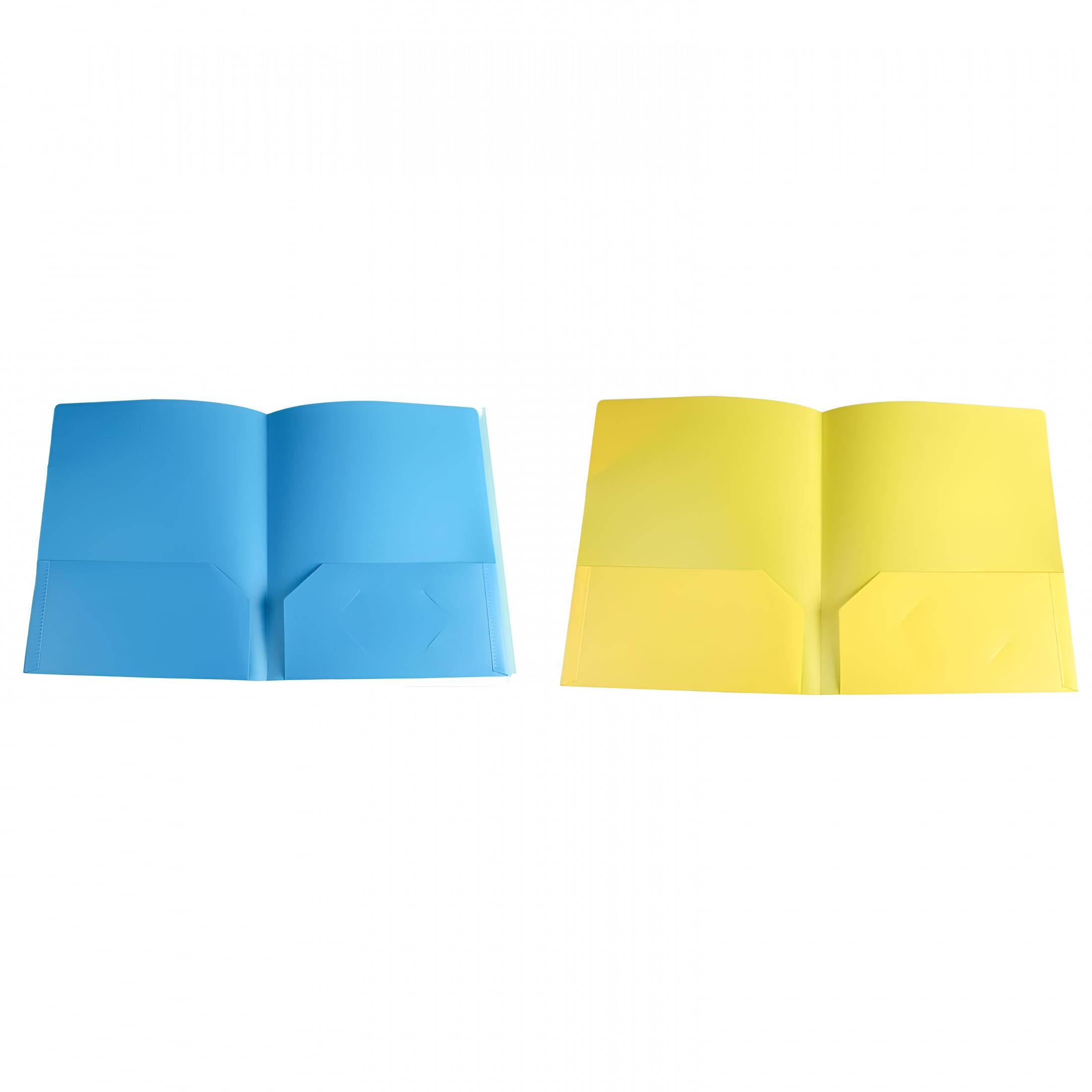 CCOCC 2 Pcs Plastic Folders with Pockets No Prongs Heavy Duty Plastic ...