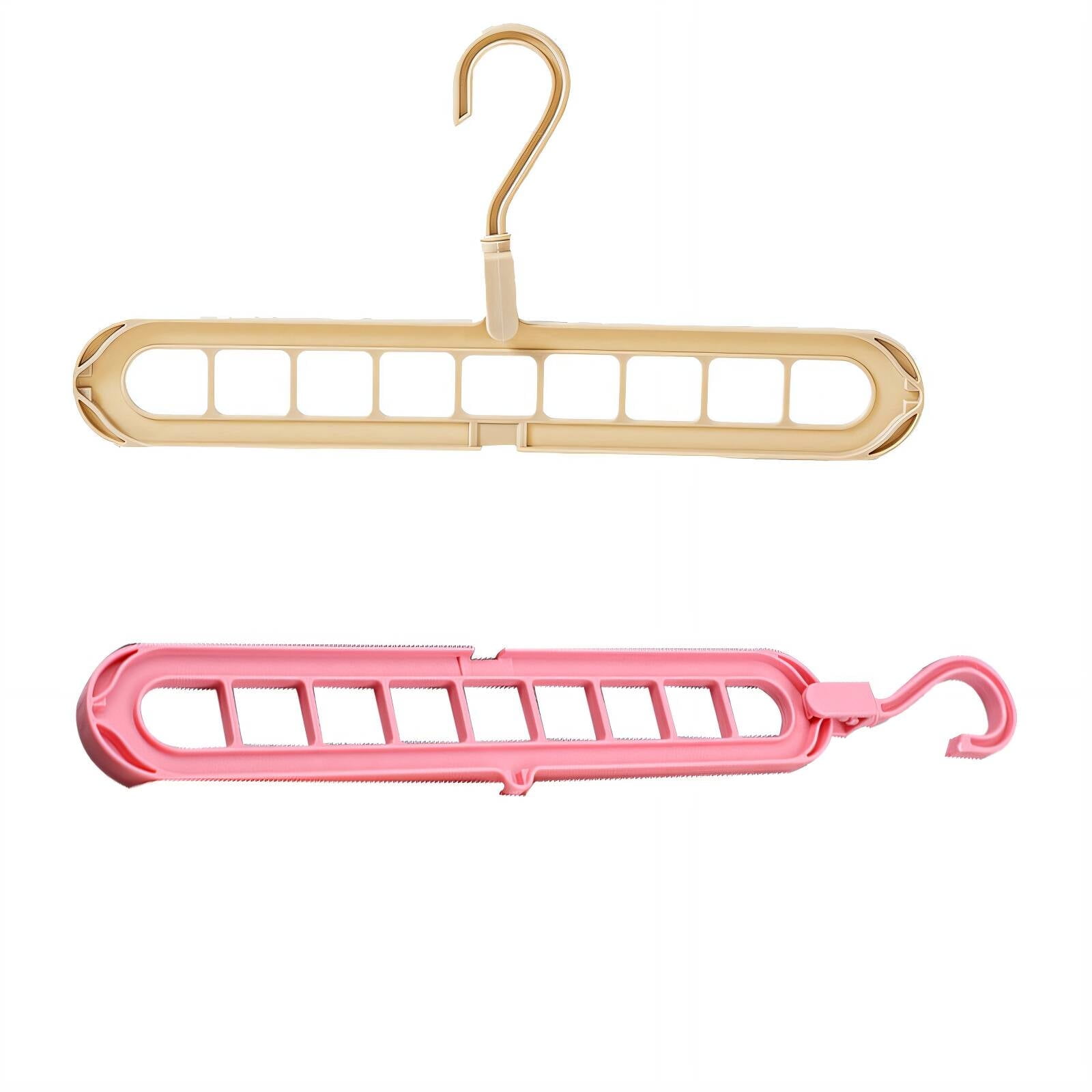 CCOCC 2 Pcs Space Saving Hangers Track Features Fixed Hook Design for ...