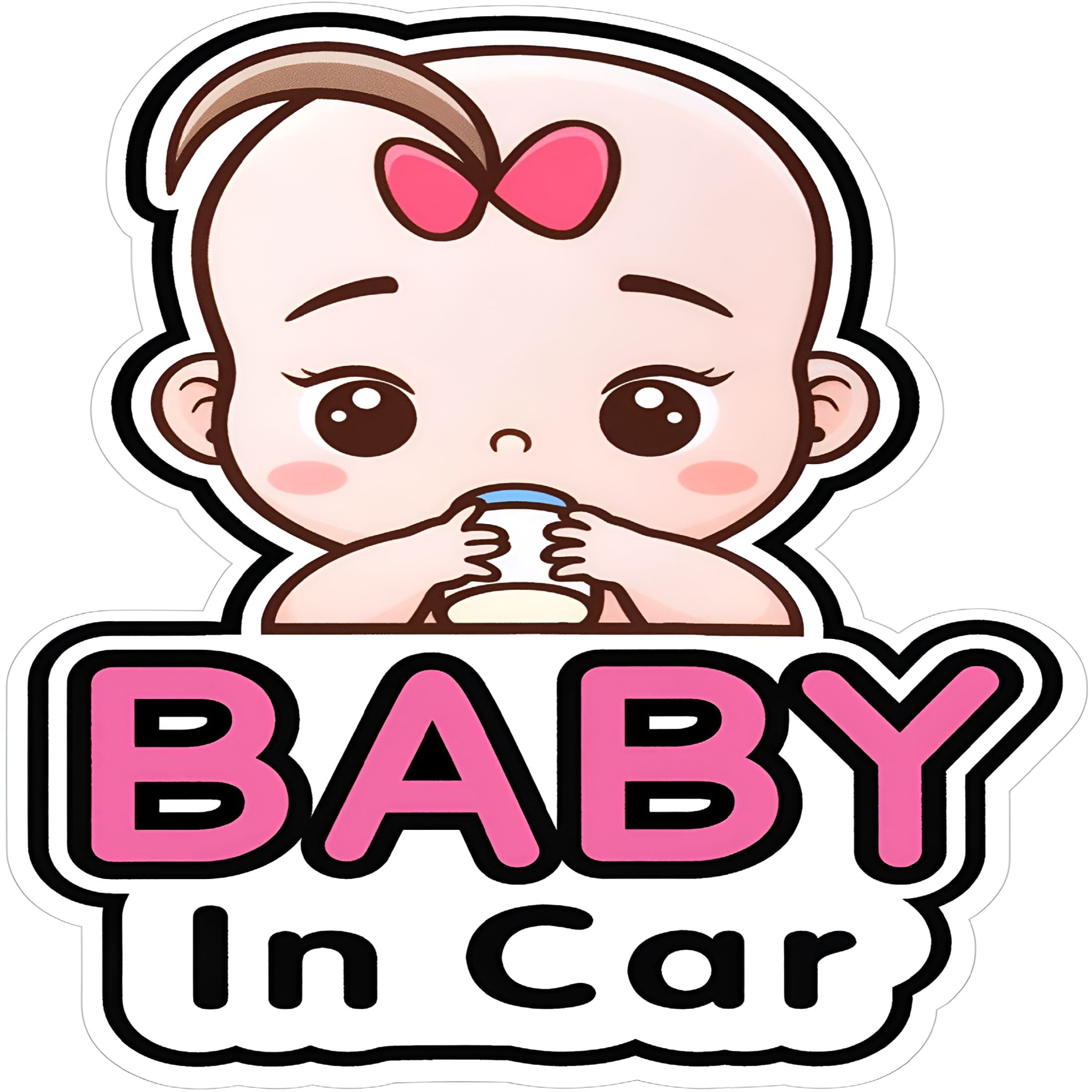 CCOCC 2 Pieces Baby in Car Stickers Sign and Decal for Girl, Baby Car ...