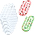 CCOCC 20 Pcs Blank Bookmarks Big Paper Clips Diy Acrylic Paper Clips ...