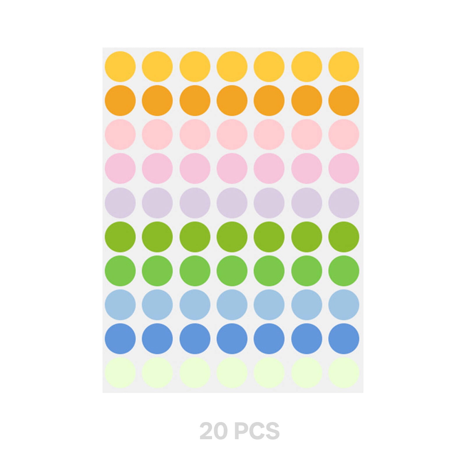 CCOCC 20 Pcs Cute Stickers,Bright Dot Stickers Travel Stickers,Simple ...