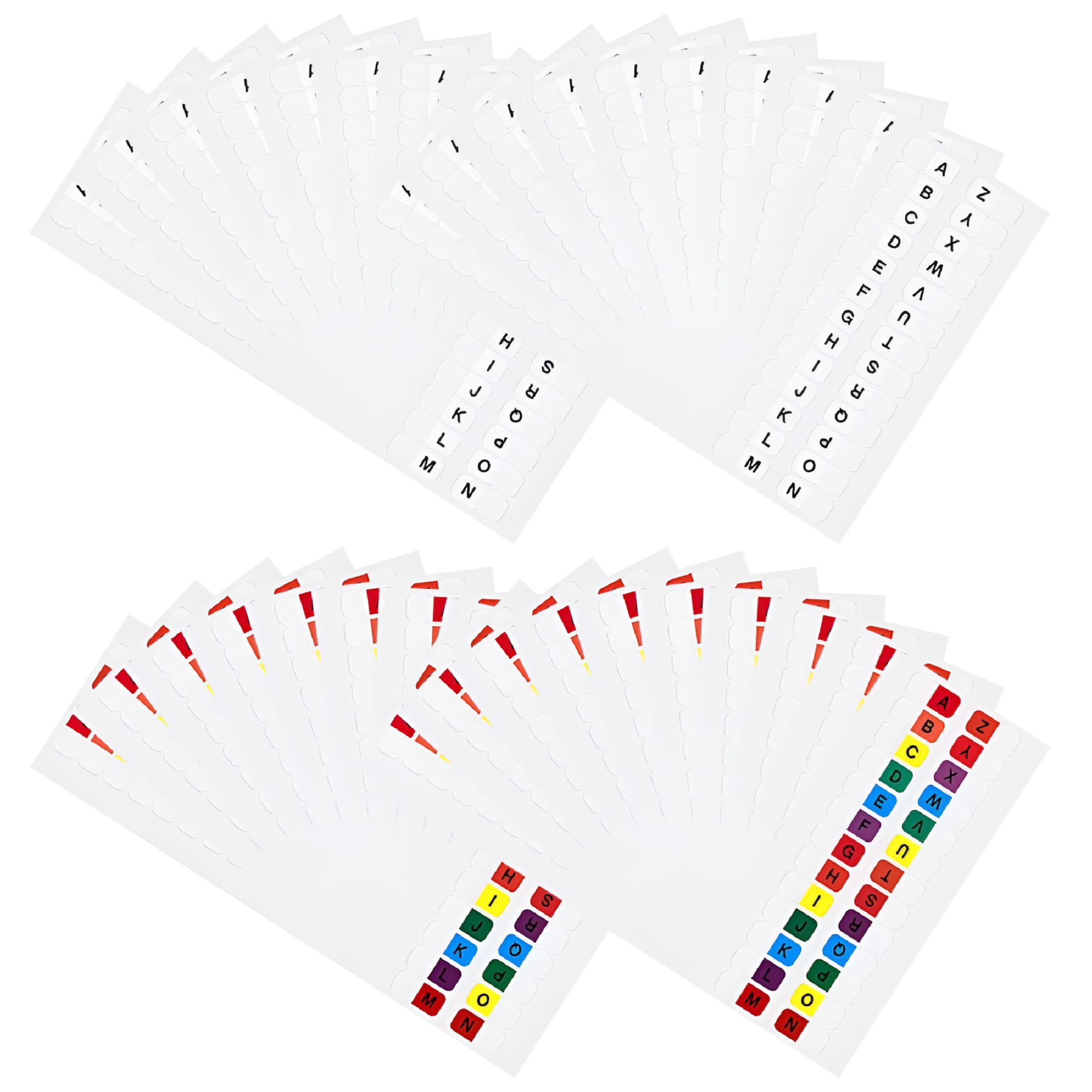 CCOCC 20 Sheets of Colored Alphabet Tabs Small Sticky Tabs Notepad Page ...