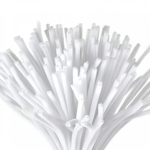 CCOCC 200 Pieces White Pipe Cleaners Craft Chenille Stems for DIY Art ...