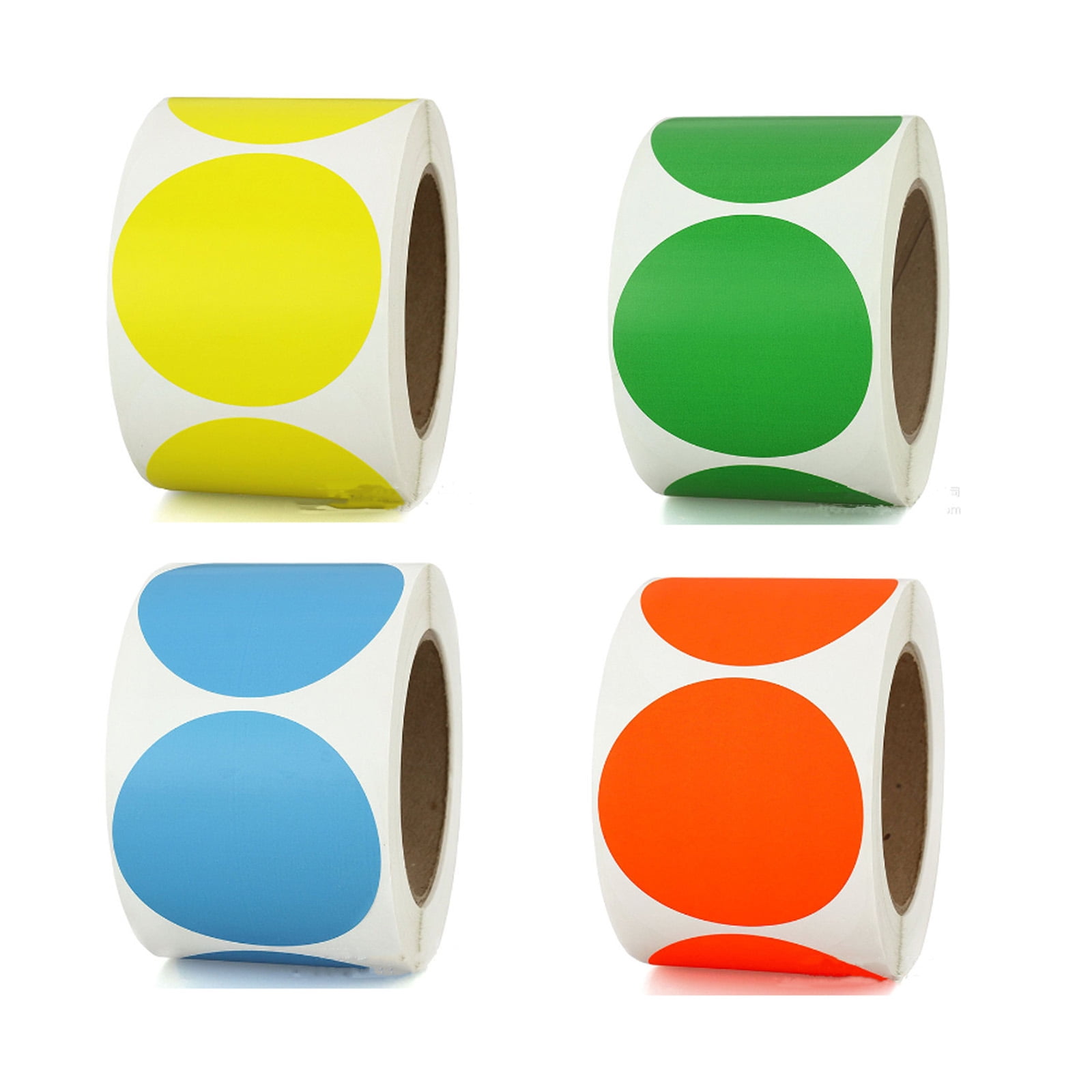 CCOCC 2000 Pcs Dot Stickers 1 Inch Round Colored Dot Stickers Removable ...