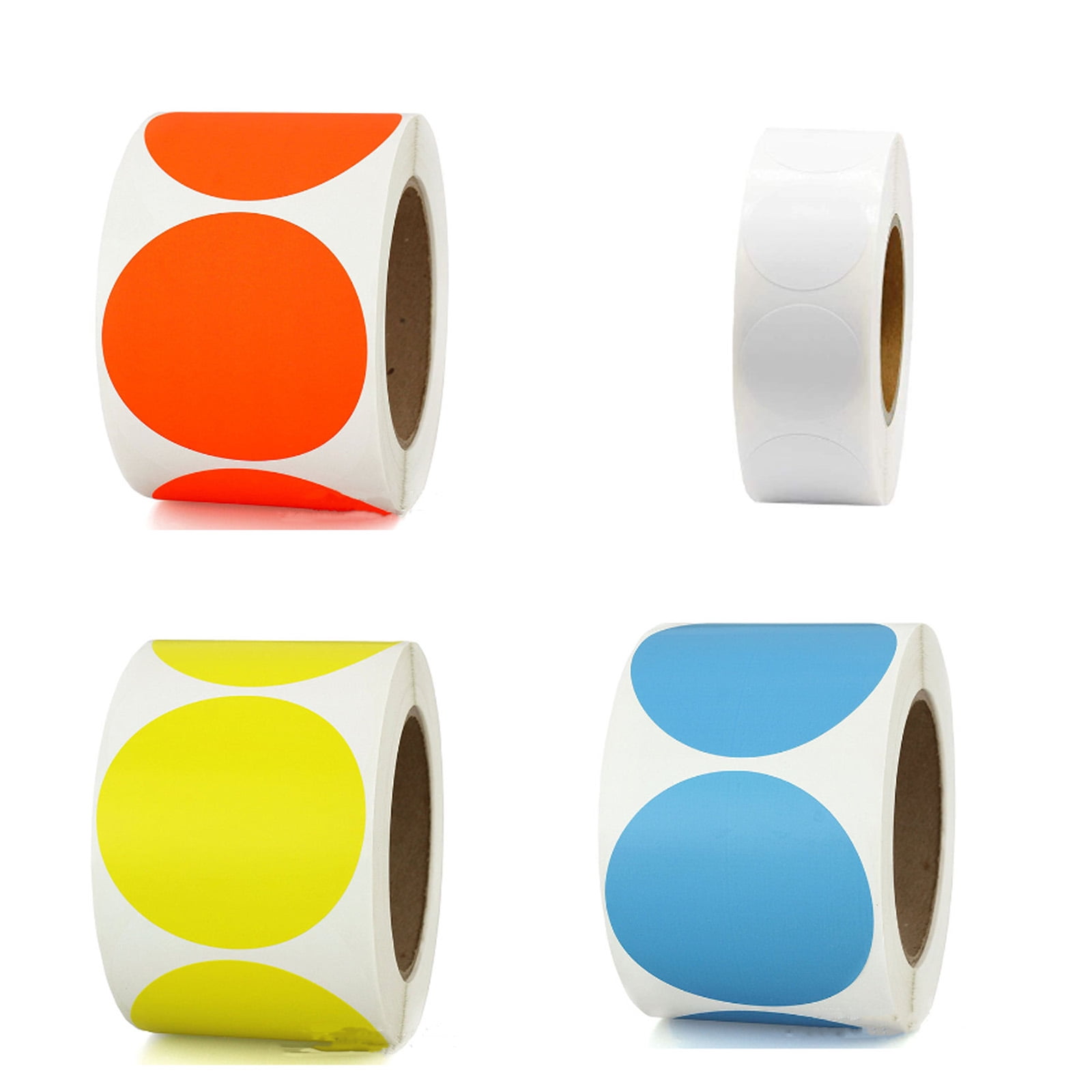 CCOCC 2000 Pcs Dot Stickers 1 Inch Round Colored Dot Stickers Removable ...