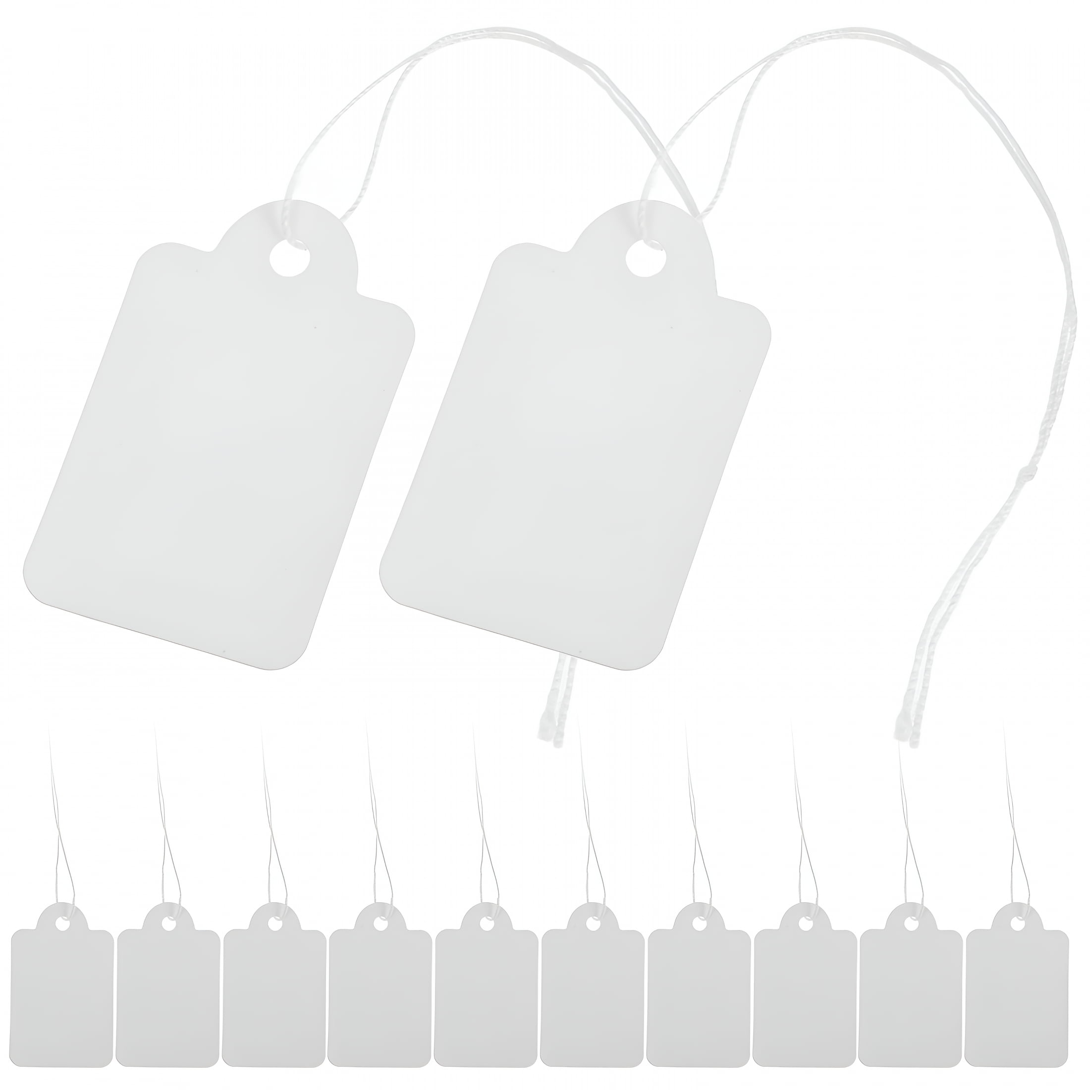 CCOCC 200pcs Merchandise Tags With String Attached White Marking Tags ...