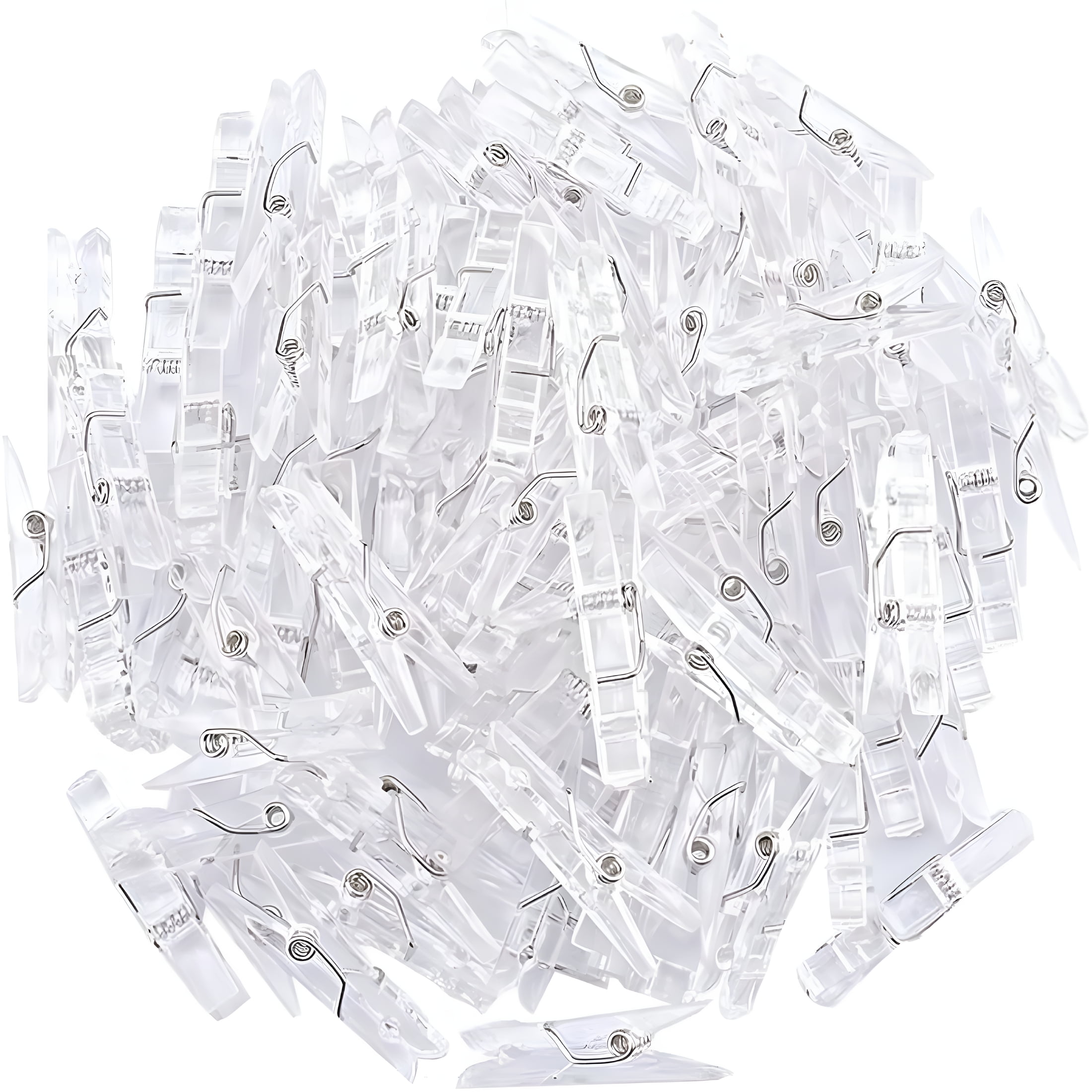 CCOCC 2026 New 100 Pcs Mini Clear Photo Clips,Mini Clothespins Clip ...