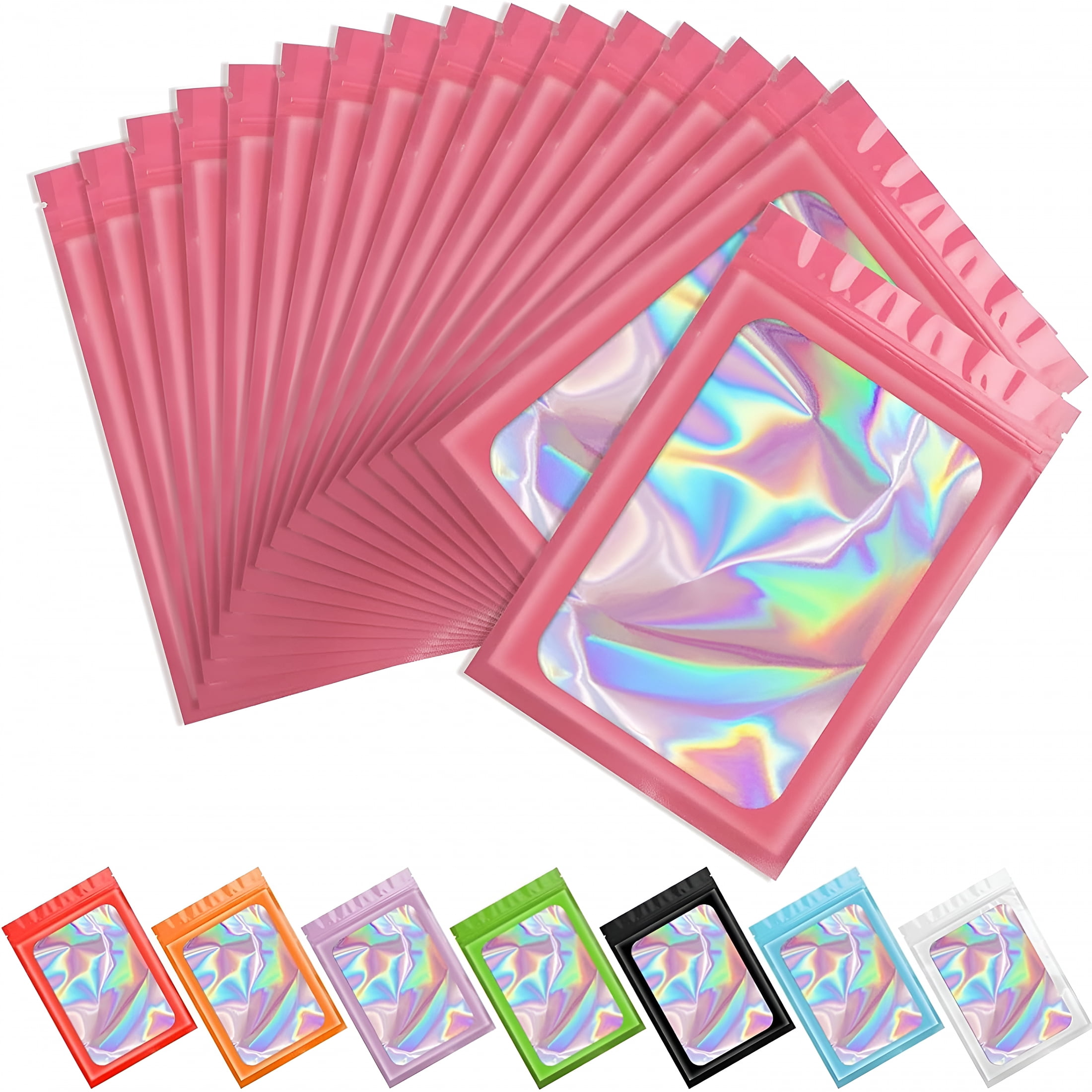 CCOCC 2026 New 100 Pcs Mylar Bags,Holographic Bags,Baggies,Cute Small ...