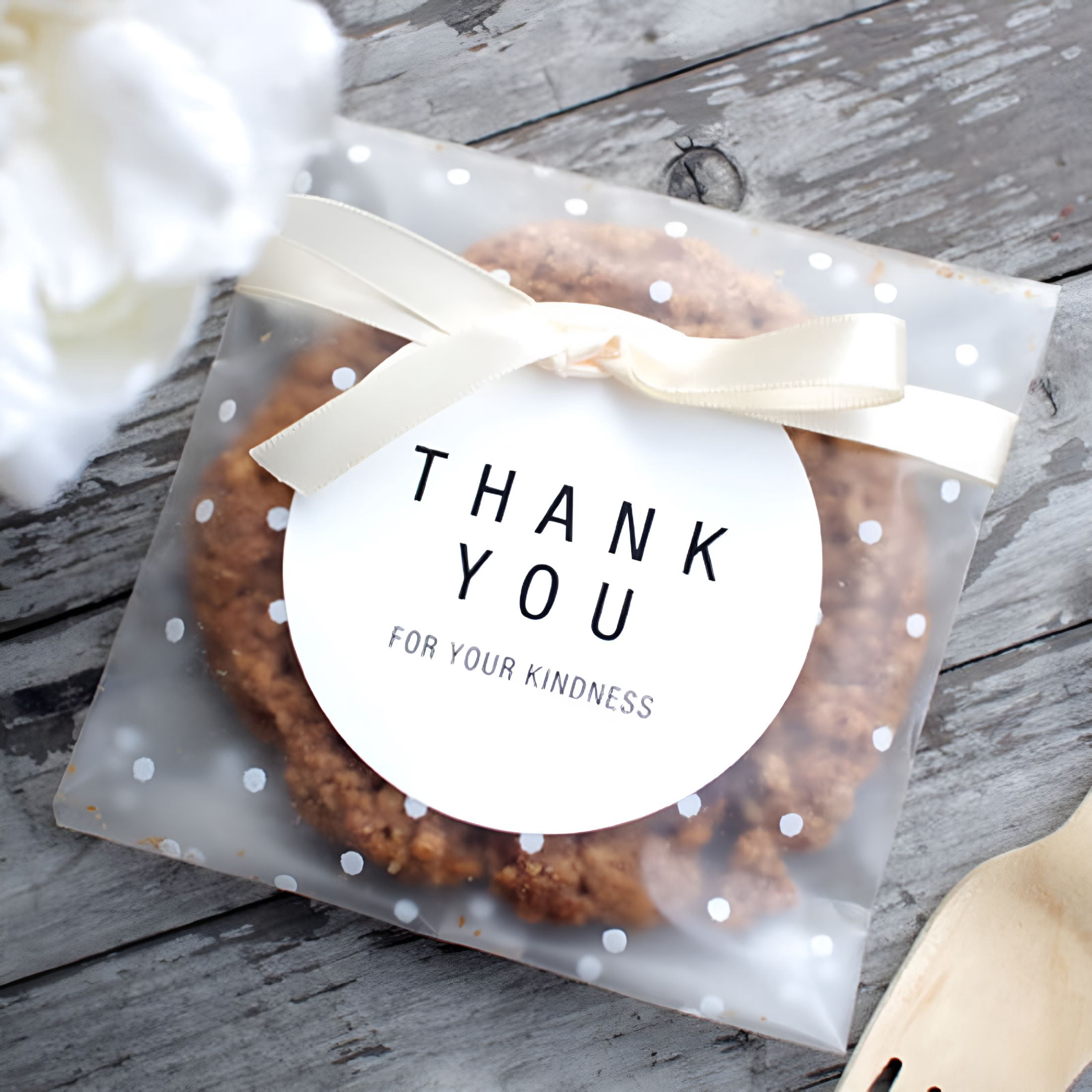CCOCC 2026 New 100Pcs Transparent Dot Cookie Packaging Bags Self ...