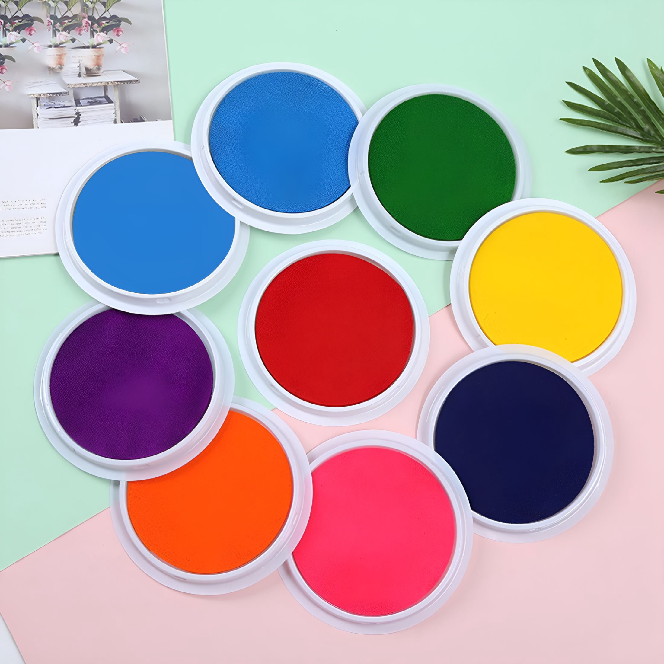 CCOCC 2026 New 1Pc/8Pcs Finger Painting Ink Pad Colorful Washable ...