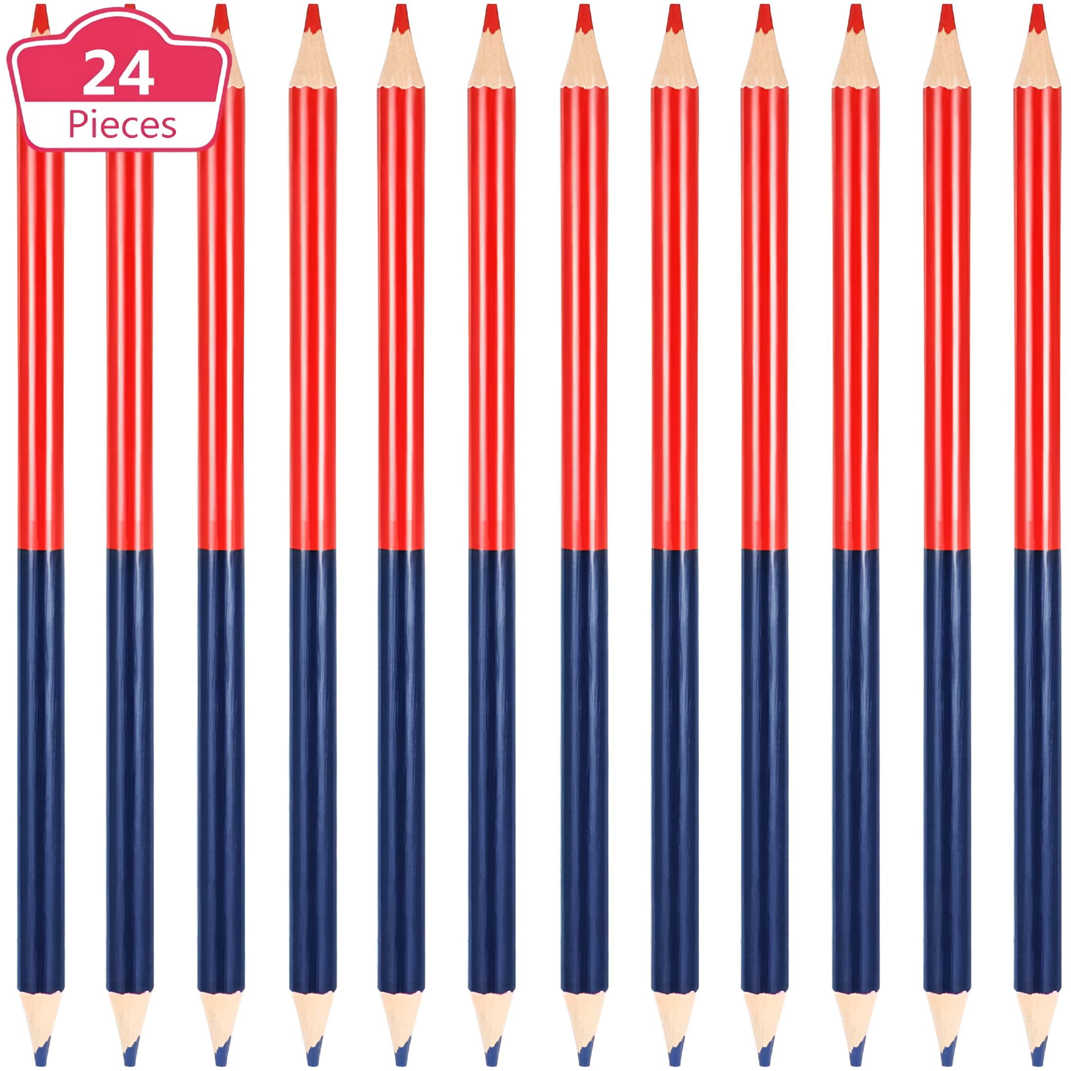 CCOCC 2026 New 24 Pack Checking Pencils Red and Blue Erasable Pencils ...