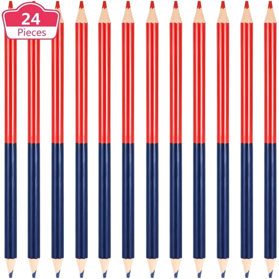 CCOCC 2026 New 24 Pack Checking Pencils Red and Blue Erasable Pencils ...
