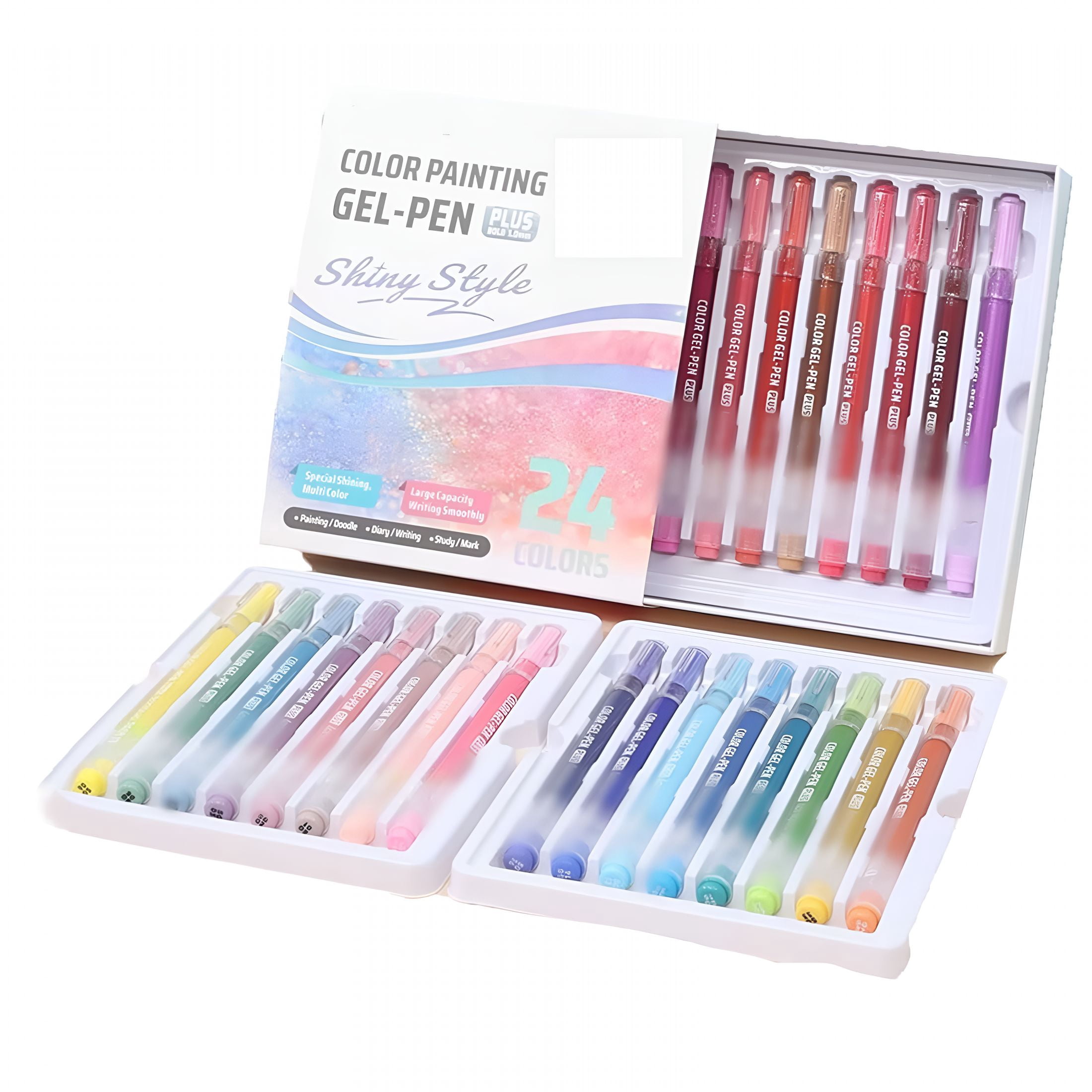 CCOCC 24Ml 3D Acrylic Painting Gel Pens Colored Drawing Pen for Doodle ...