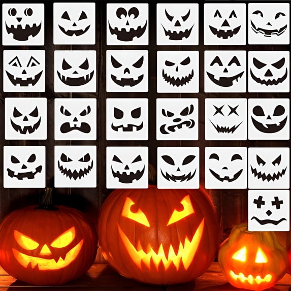 CCOCC 2026 New 25Pcs Halloween Painting Stencils Template Halloween ...