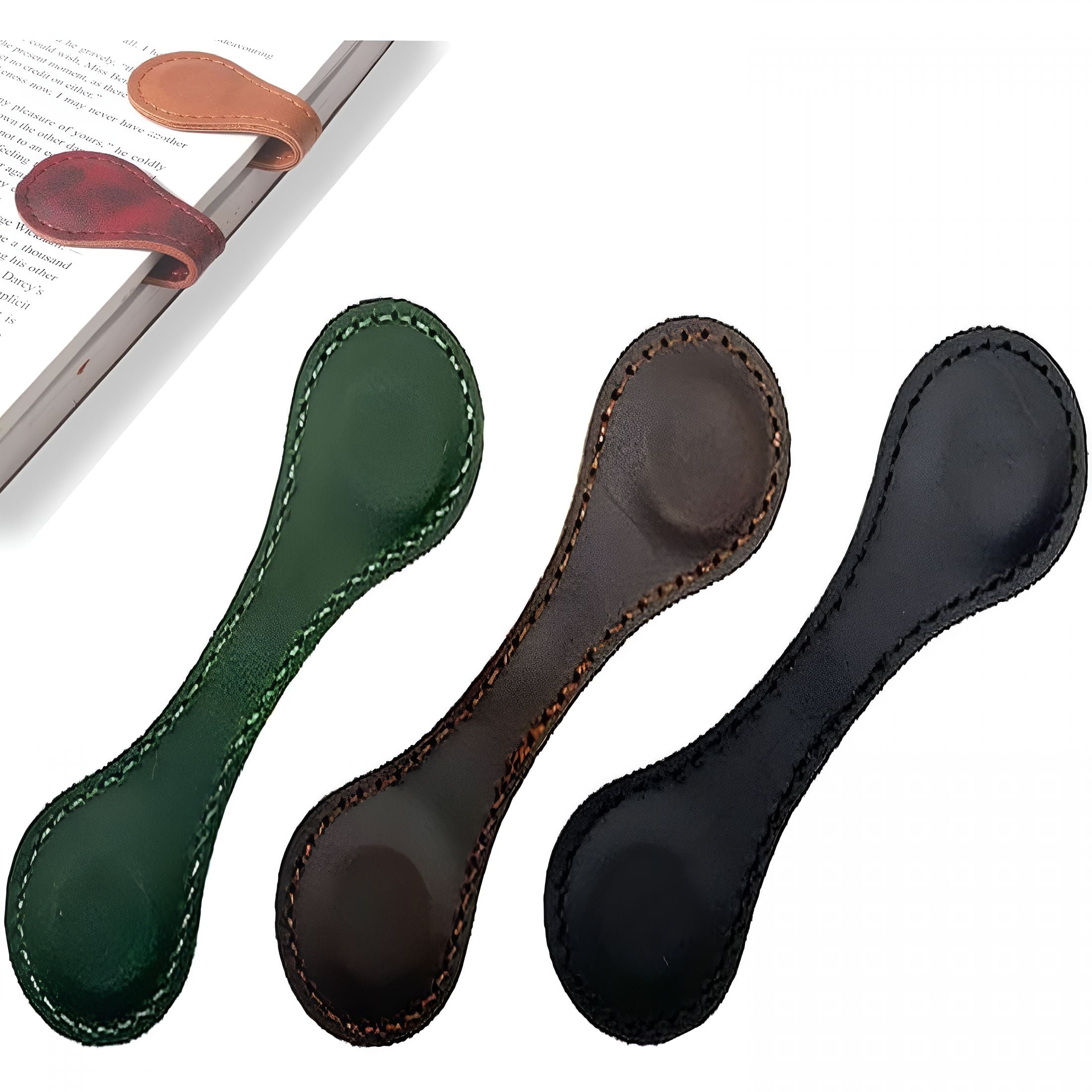 CCOCC 2026 New 3 Pcs Bookmark,Magnetic Leather Bookmark for School,Home ...