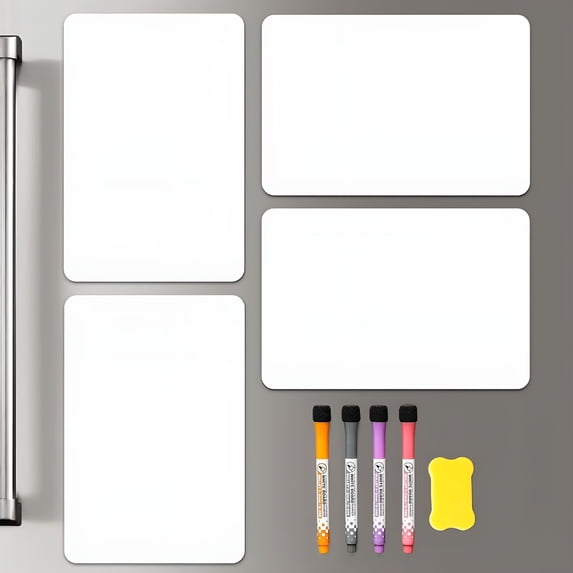 CCOCC 2026 New 4 Pcs Magnetic Dry Erase Board Sheet for Fridge,12"X8 ...