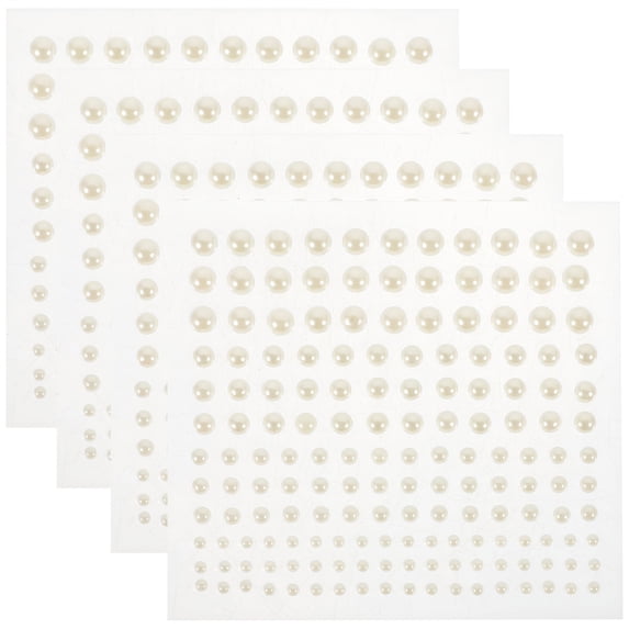 CCOCC 2026 New 4 Sheets of Stickers Self-Adhesive Craft Pearls Faux ...