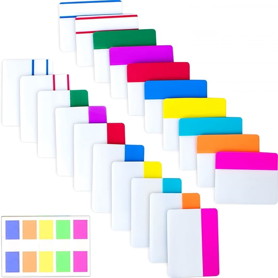CCOCC 2026 New 500 Pieces 2 Inch Sticky Index Tabs, Writable and ...