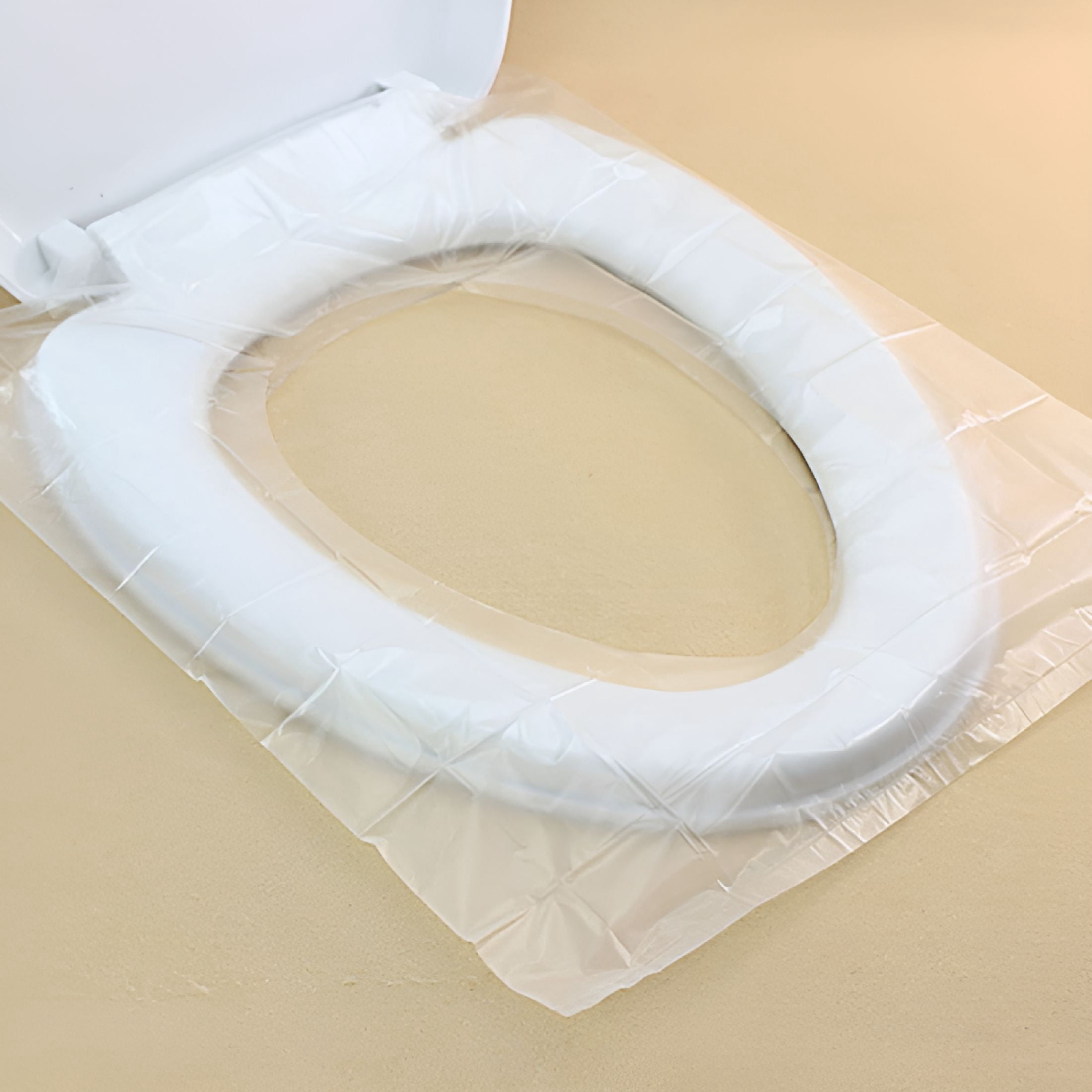 CCOCC 2026 New 50Pcs Disposable Toilet Seat Covers-Plastic Clear ...