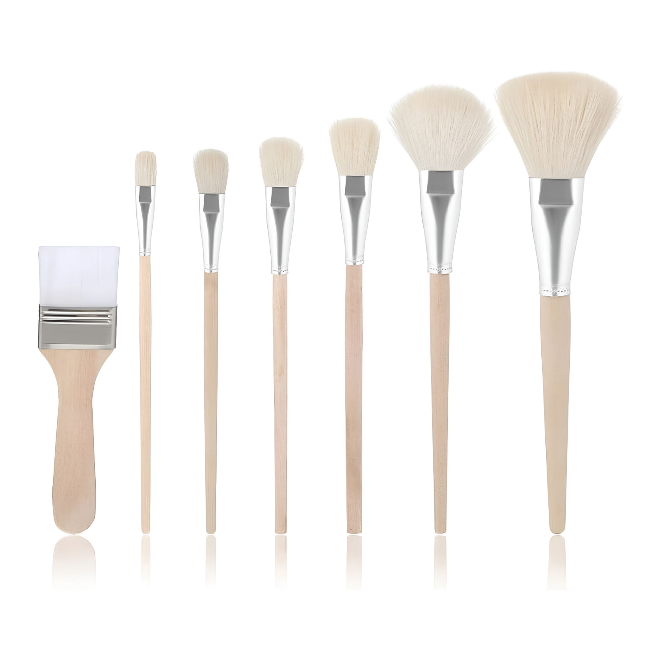 CCOCC 2026 New 7Pcs Artist Paint Brush Set with Wooden Handle Wool ...