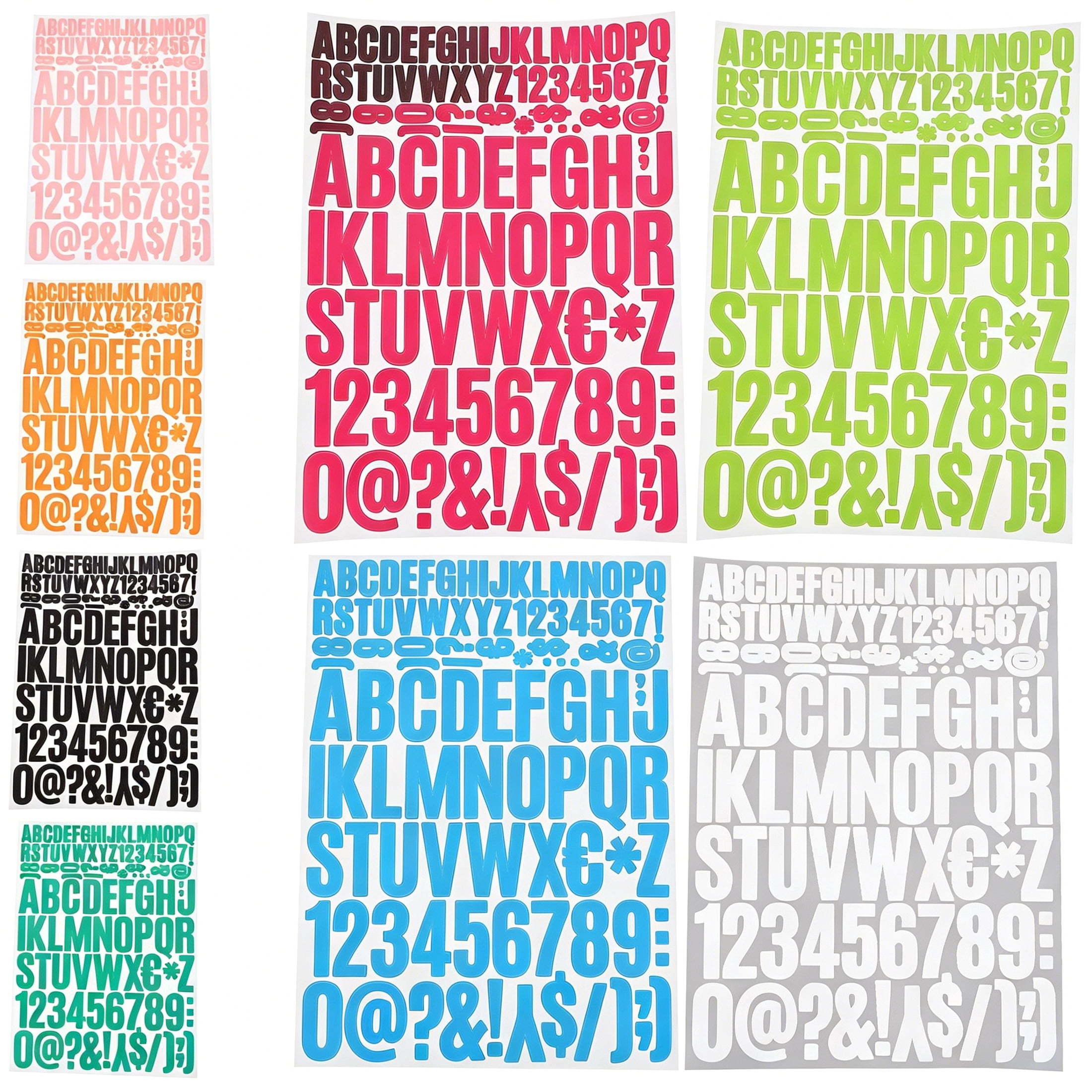 CCOCC 2026 New 8 Sheets Self-Adhesive Stickers Water Bottle Letter for ...