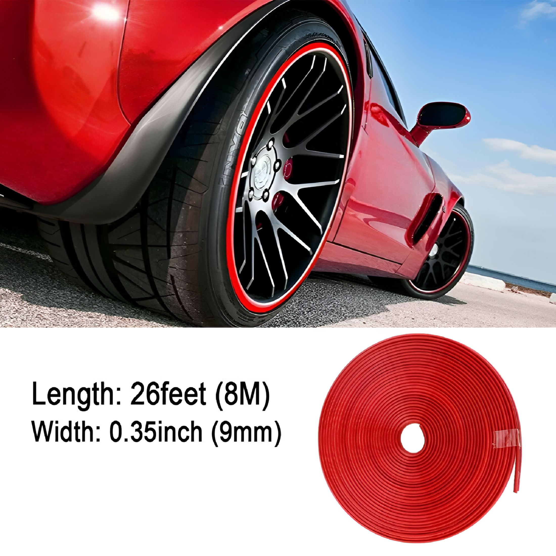 CCOCC 2026 New Car Wheel Hub Rim Trim Tire Ring Guard Rubber Strip ...