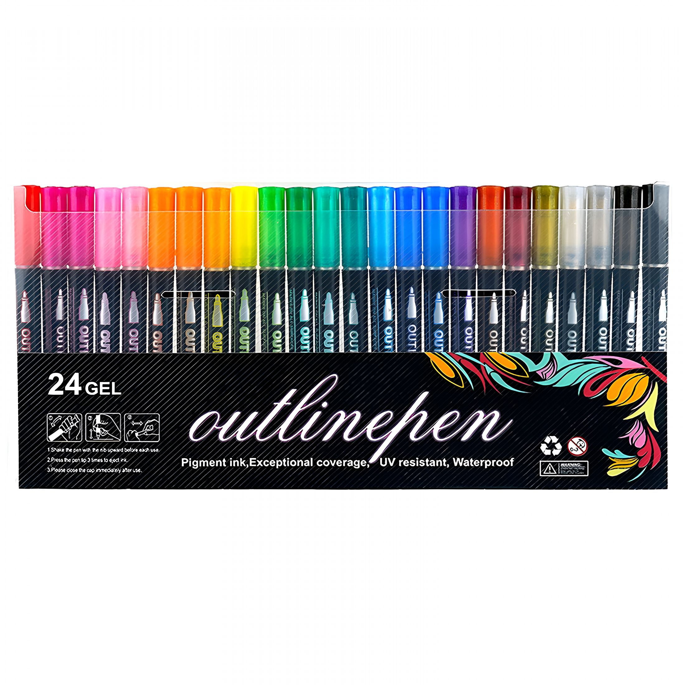 CCOCC 2026 New Double Line Outline Pen Set Dream Flash Pen Metal Color ...