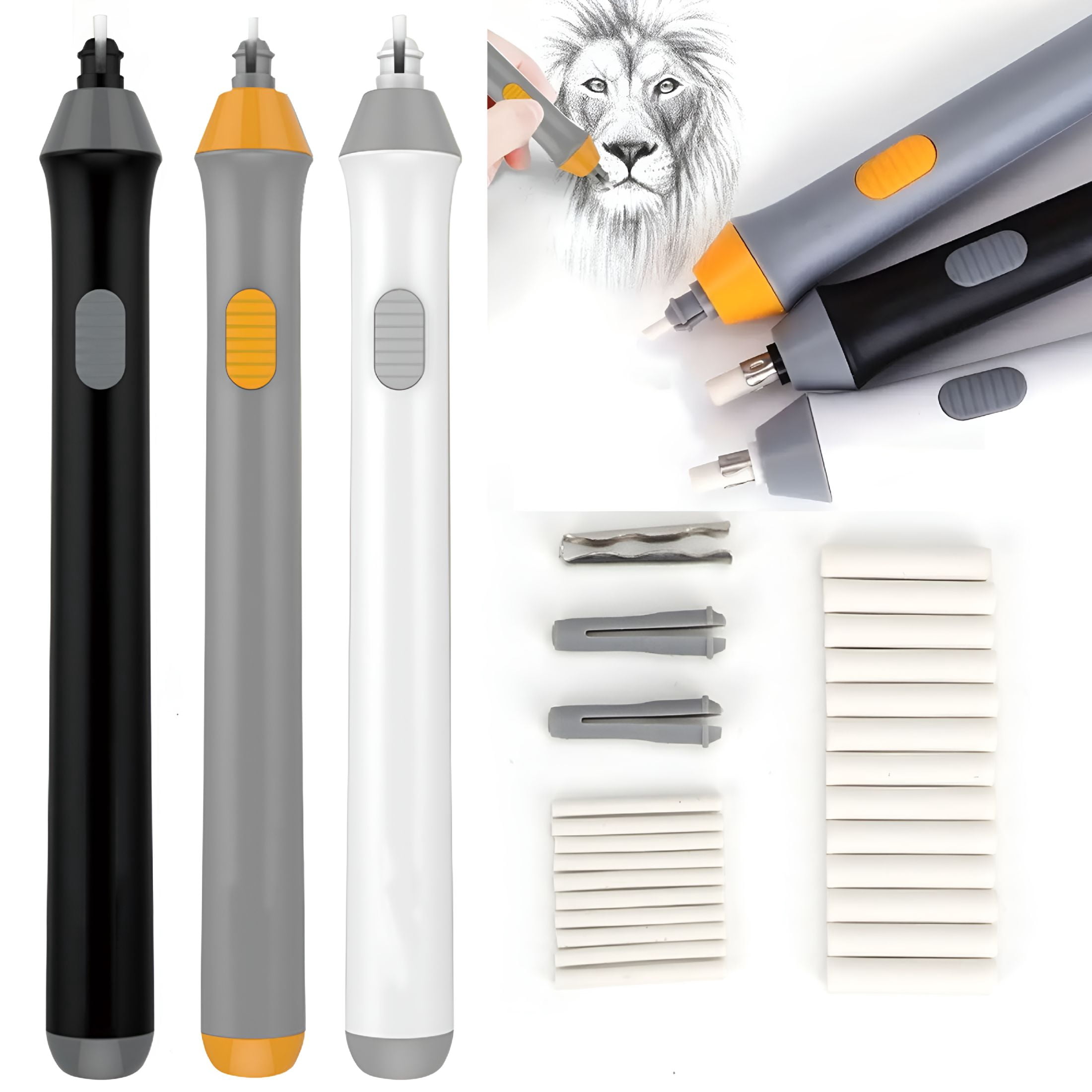 CCOCC 2026 New Electric Eraser for Artists,Battery Operated Eraser Kit ...