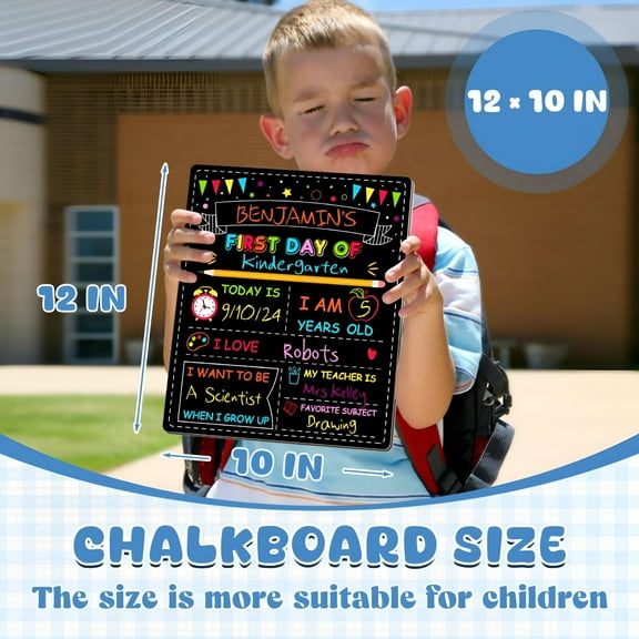 First Day School Chalkboard Reusable