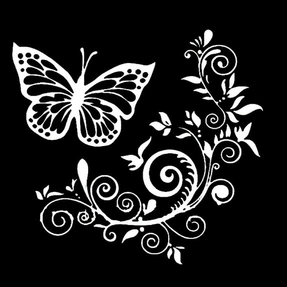 CCOCC 2026 New Flower Car-Styling Vehicle Body Window Reflective Decals ...