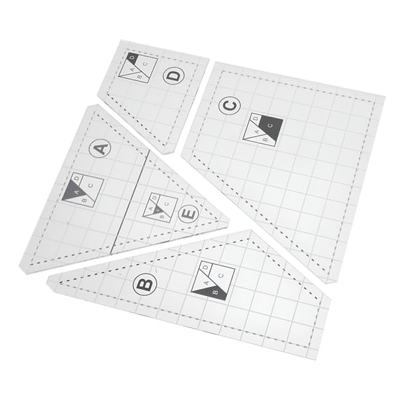 CCOCC 2026 New Patchwork Template Diy Quilting Sewing Transparent Ruler ...