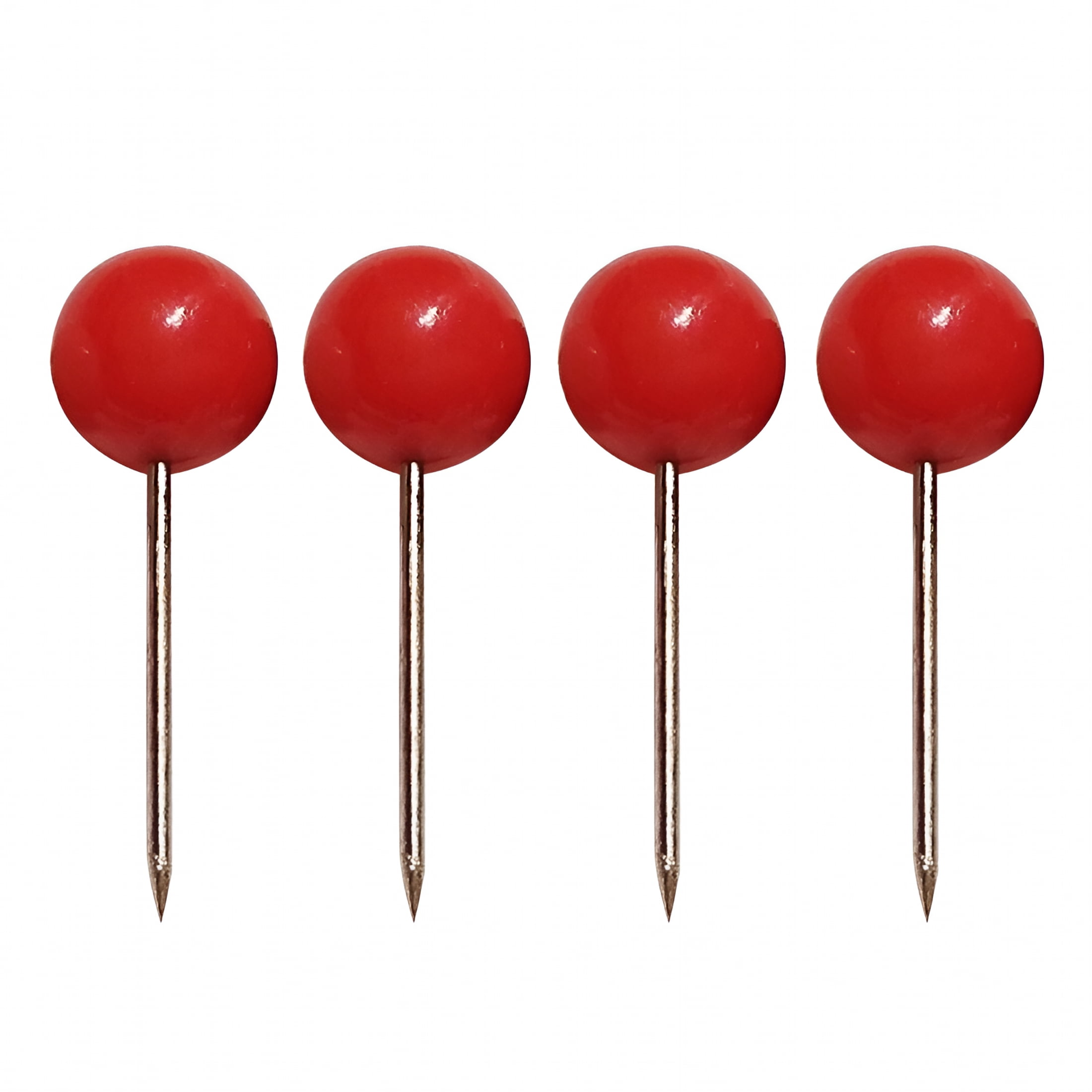 CCOCC 2026 New Red Round Ball Tacks Push Pins with Stainless Point, 100 ...
