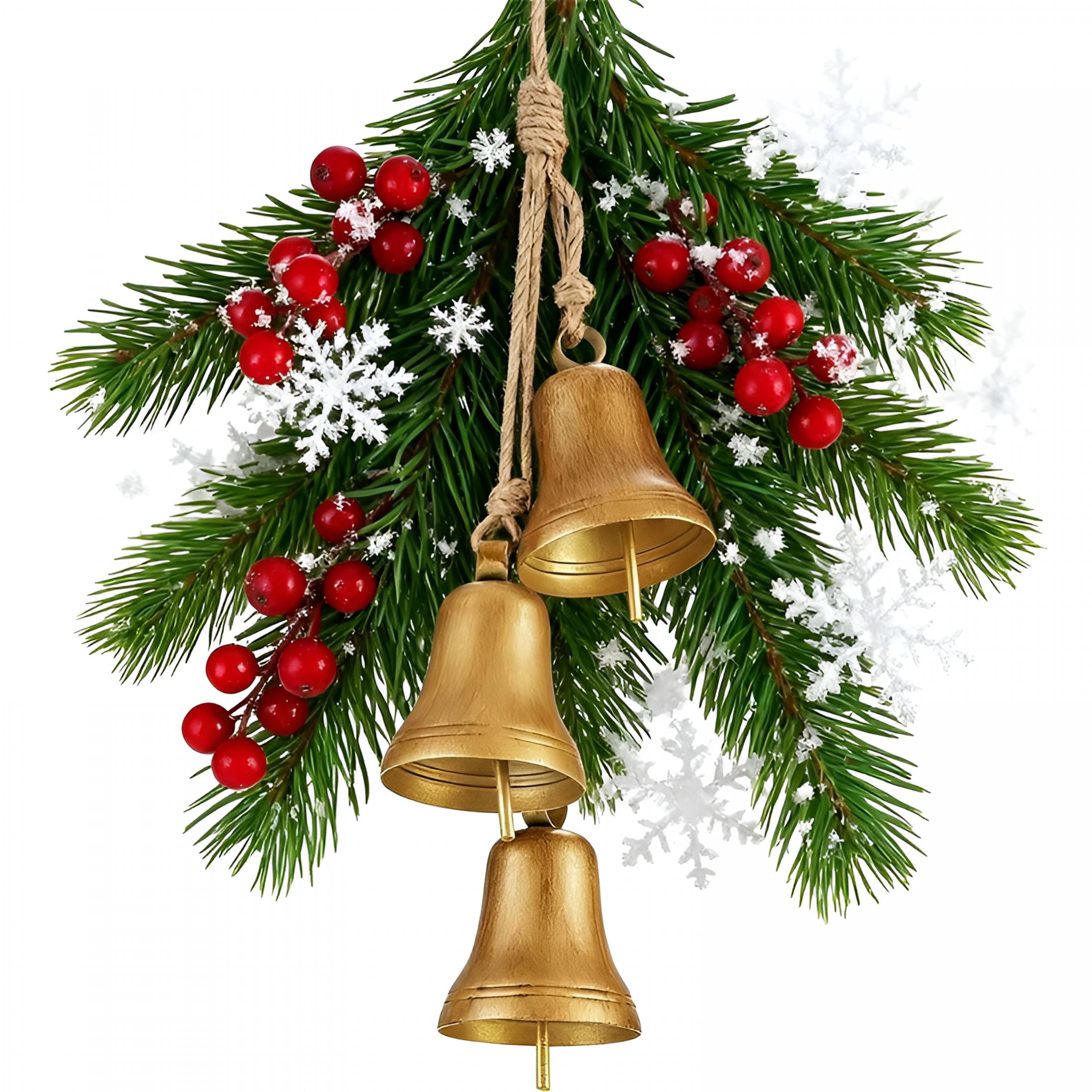 CCOCC 2026 New Set of 3 Christmas Brass Cow Bells –Bells Christmas ...